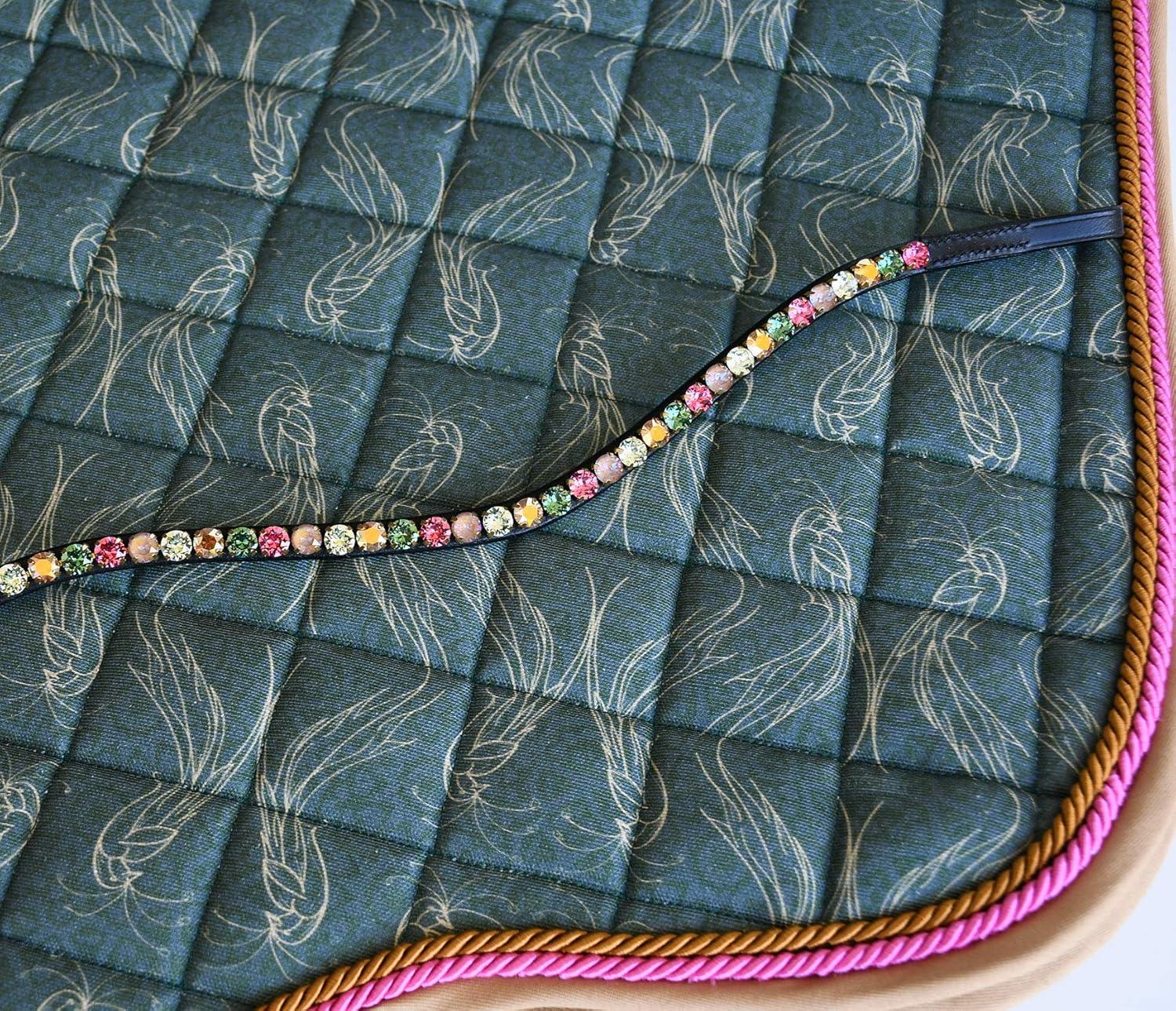 Colorful Happiness Hinge Horses Forehead Straps 'Paradise' - Pink Green ...