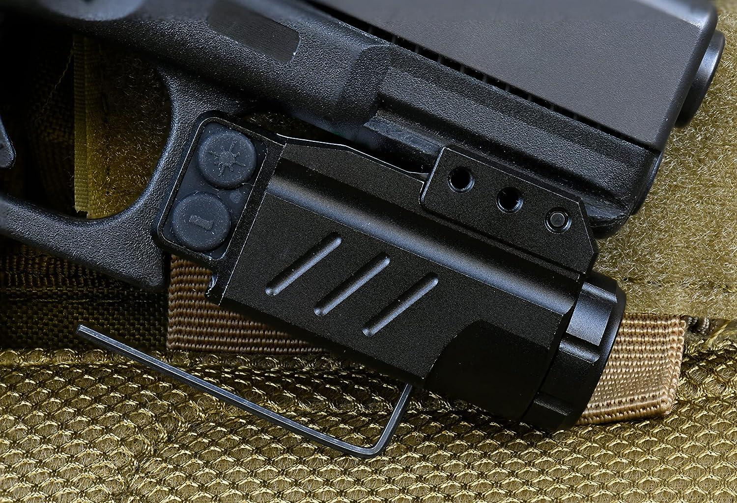 HILIGHT Enforcer Series Tactical LED Flashlight with Green/Blue Laser ...