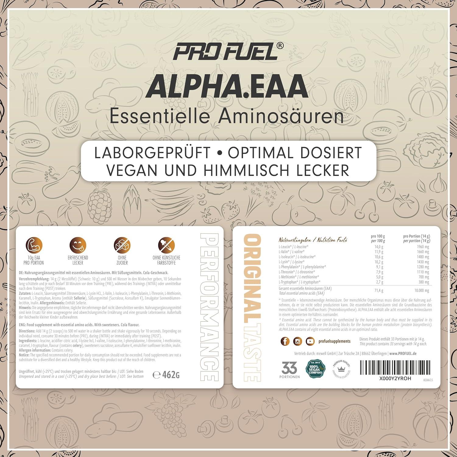 Alpha EAA Powder 462g - Delicious Cola Amino Drink | All 8 Essential ...
