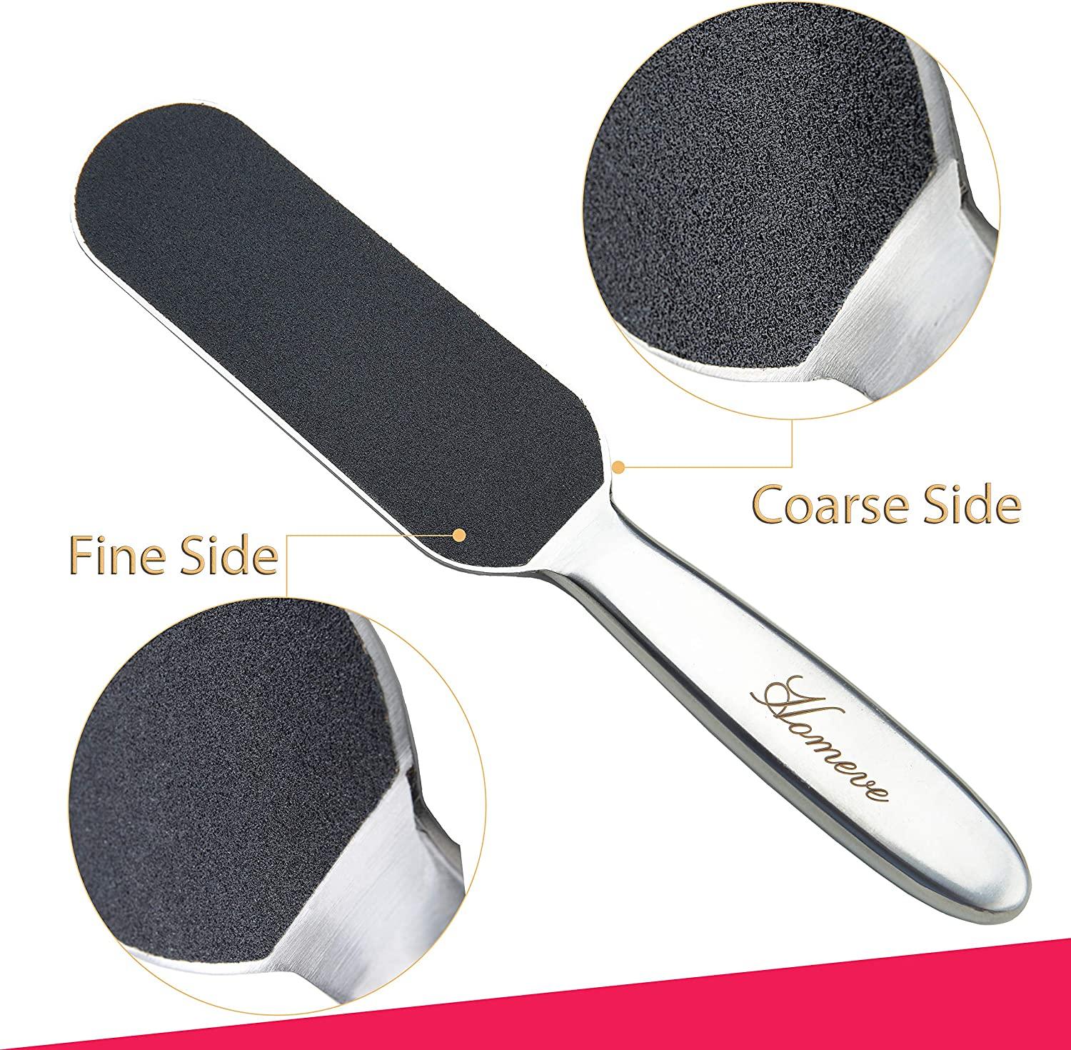 Professional Pedicure Foot File Set - Stainless Steel Callus Remover ...