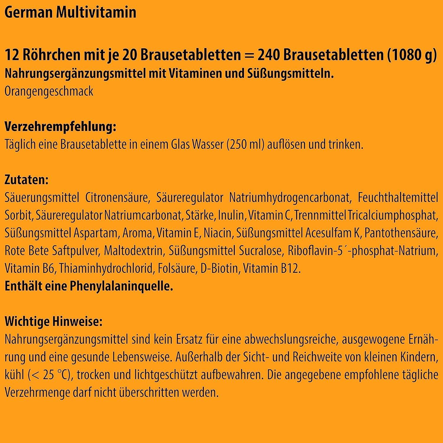 Buy T&D Pharma German Multivitamin Effervescent Tablets - 12x20 pcs ...