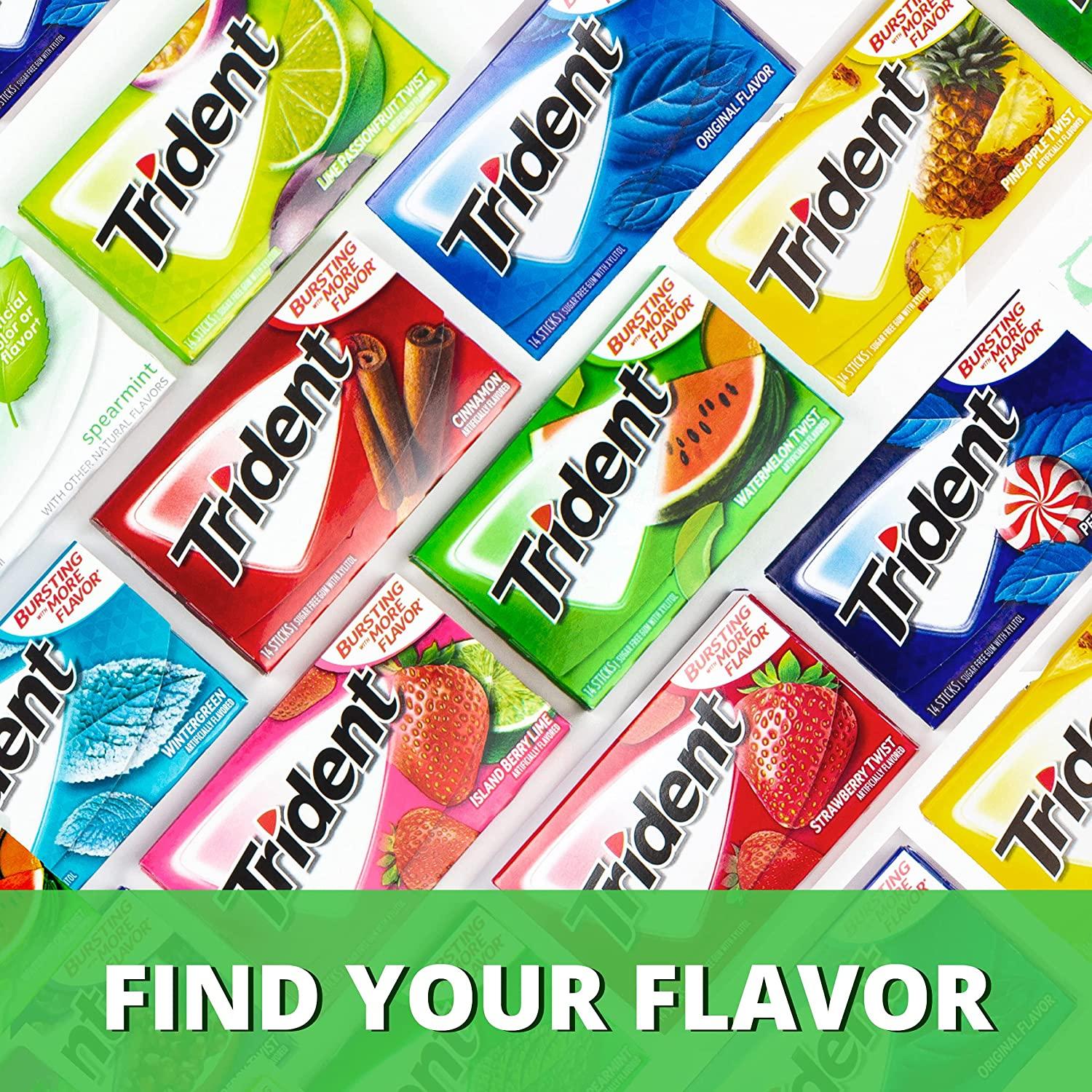 Trident Watermelon Twist Sugar-Free Gum - 12 Packs, 14 Count per Pack | Buy Now with Express ...