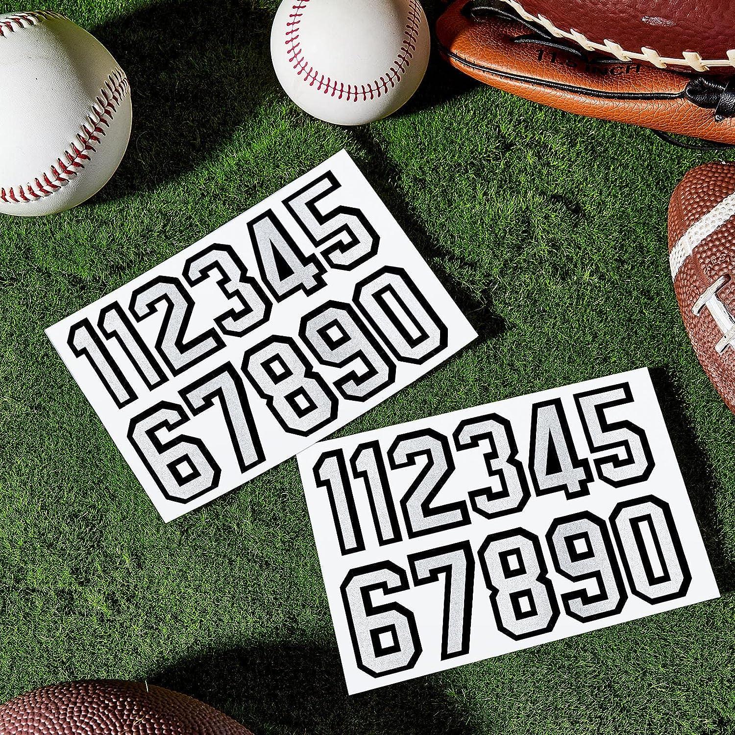 Jecery 88 Pcs Helmet Numbers Self Adhesive Sticker Football Stickers ...