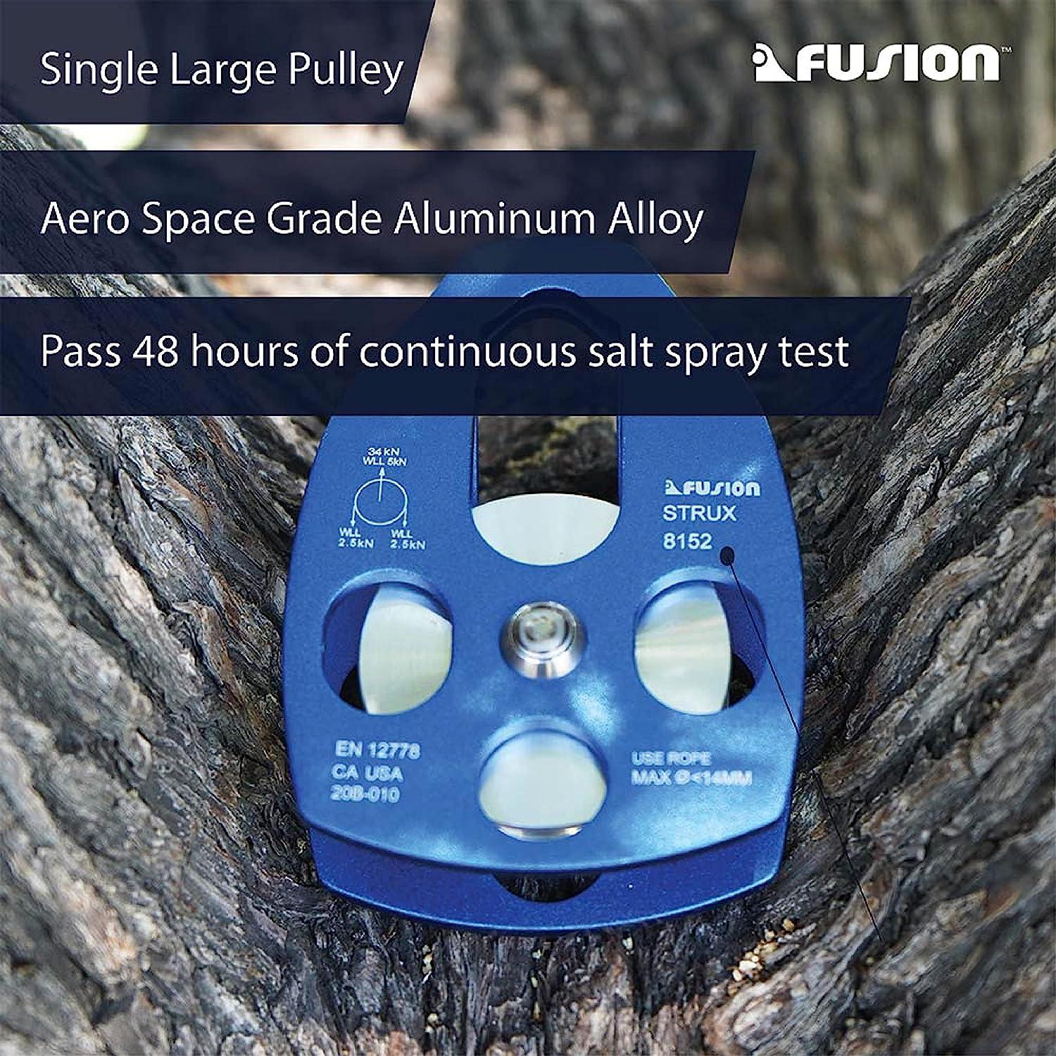 Fusion Climb Strux Aluminum Rescue Side Swing Pulley Blue - 34KN ...