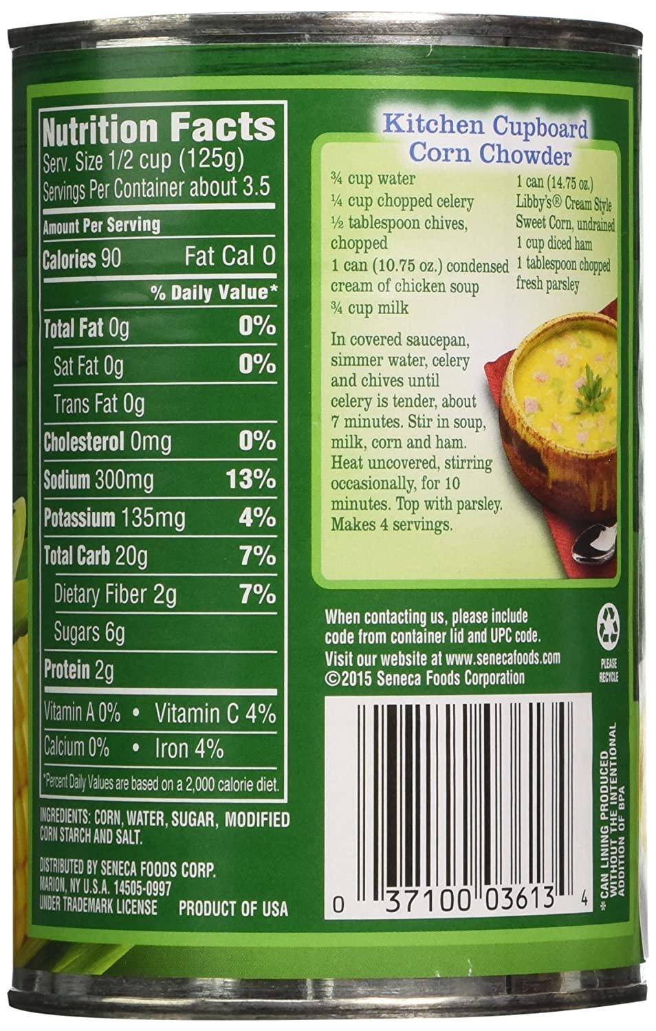 Libby's Cream Style Corn 14.75oz Cans - Pack of 12 | Delicious Corn ...