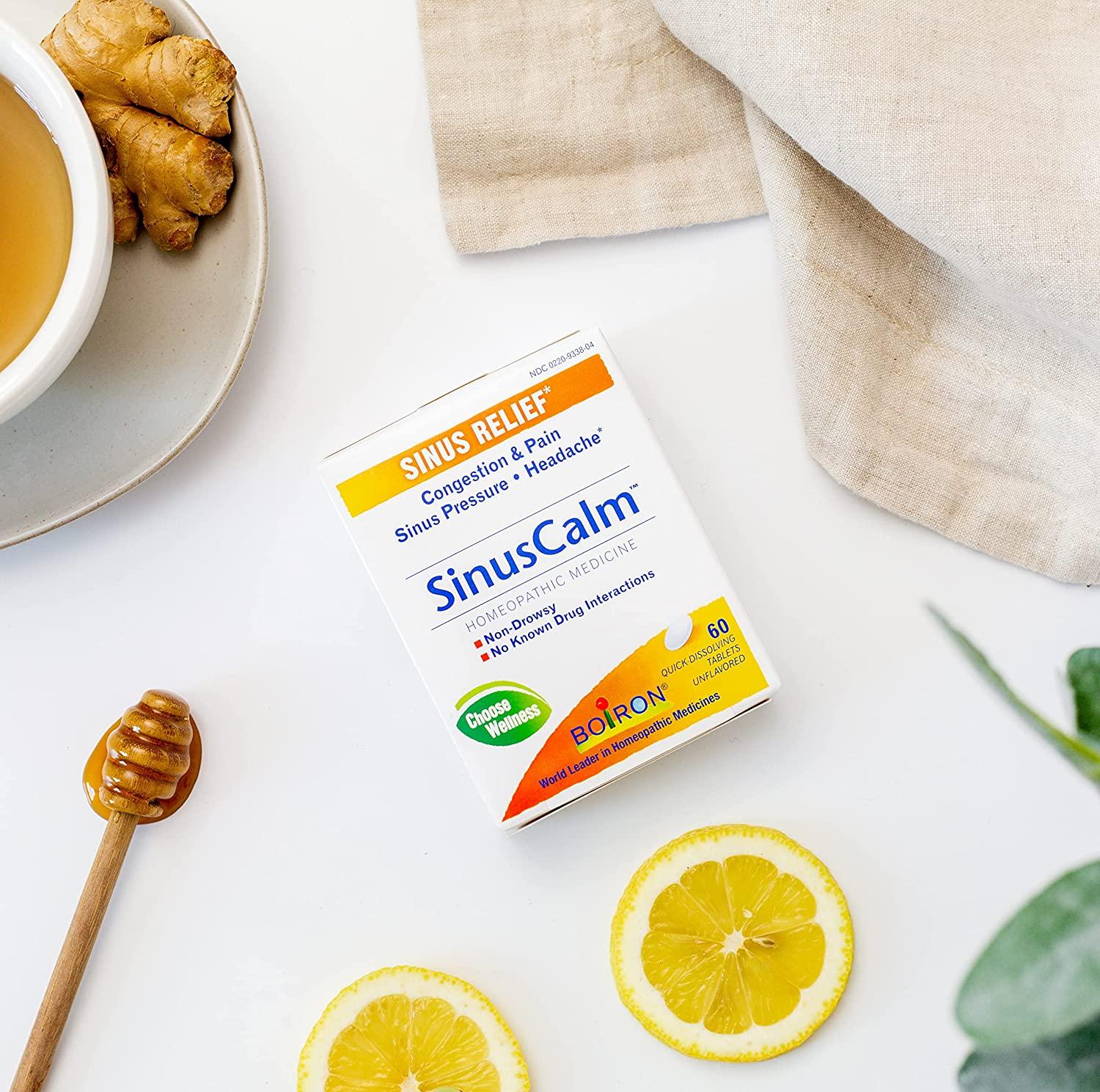 Boiron SinusCalm Tablets - Sinus Pain Relief, Congestion & Headache ...