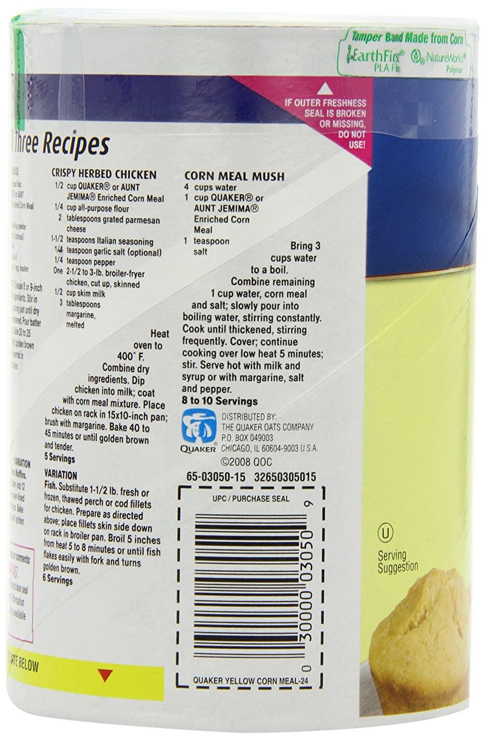 Quaker Yellow Corn Meal 680g - Pack of 3 | Premium Quality Cornmeal ...