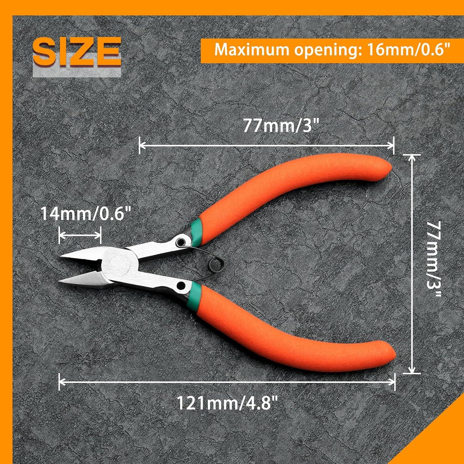 SPEEDWOX Wire Flush Cutters Electronic Model Sprue Wire Clippers Spring ...