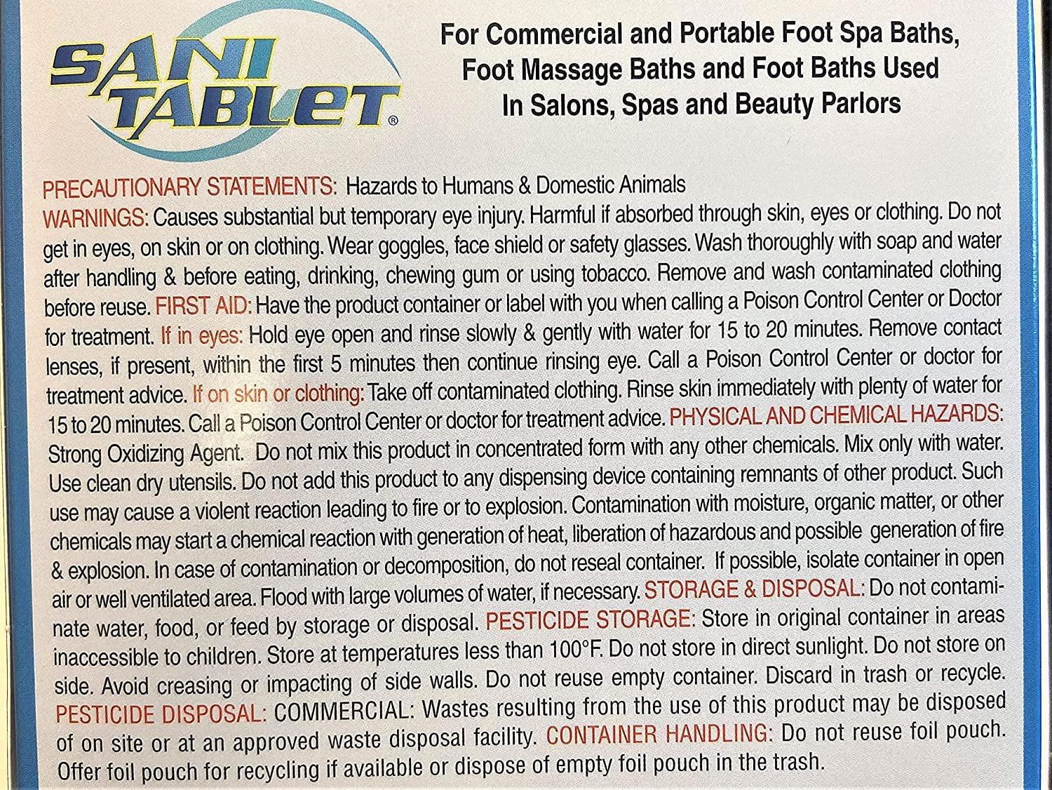 SANI CARE Sani-Tablet 100 Tablets (Model SAN0100) - Disinfectant ...