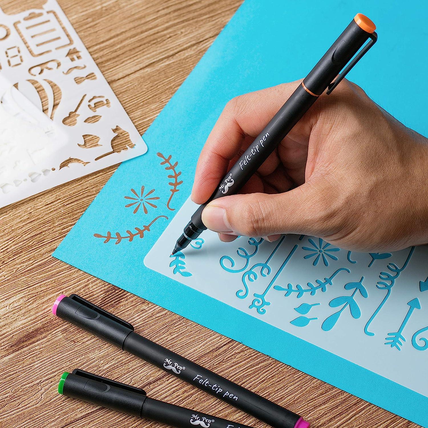 Mr. Pen- Journaling Stencil 12 Pack Stencils 4x7 Inch Bullet Journaling ...