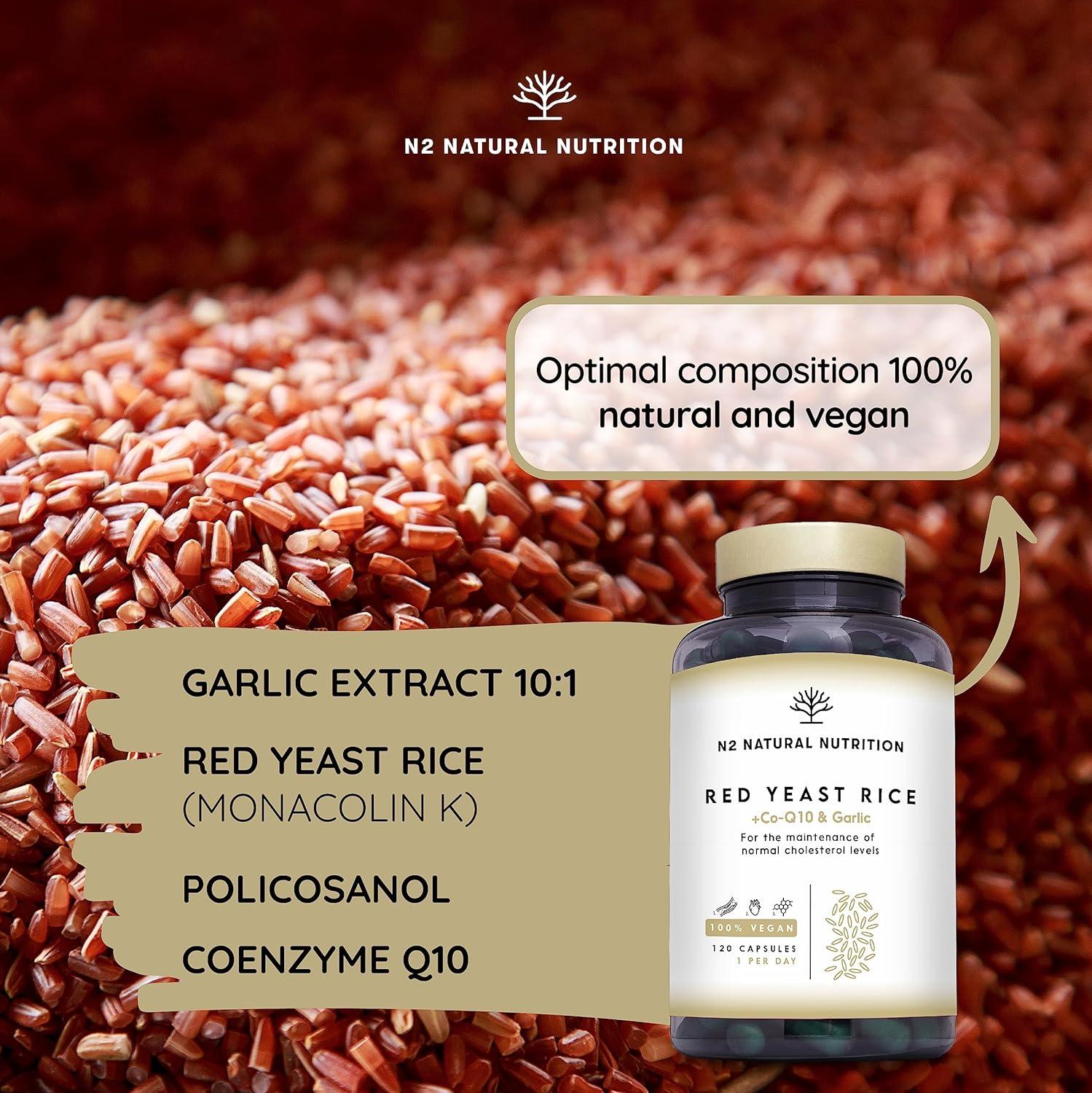 Red Yeast Rice, CoQ10 & Garlic Capsules - 120 ct | Heart Health ...