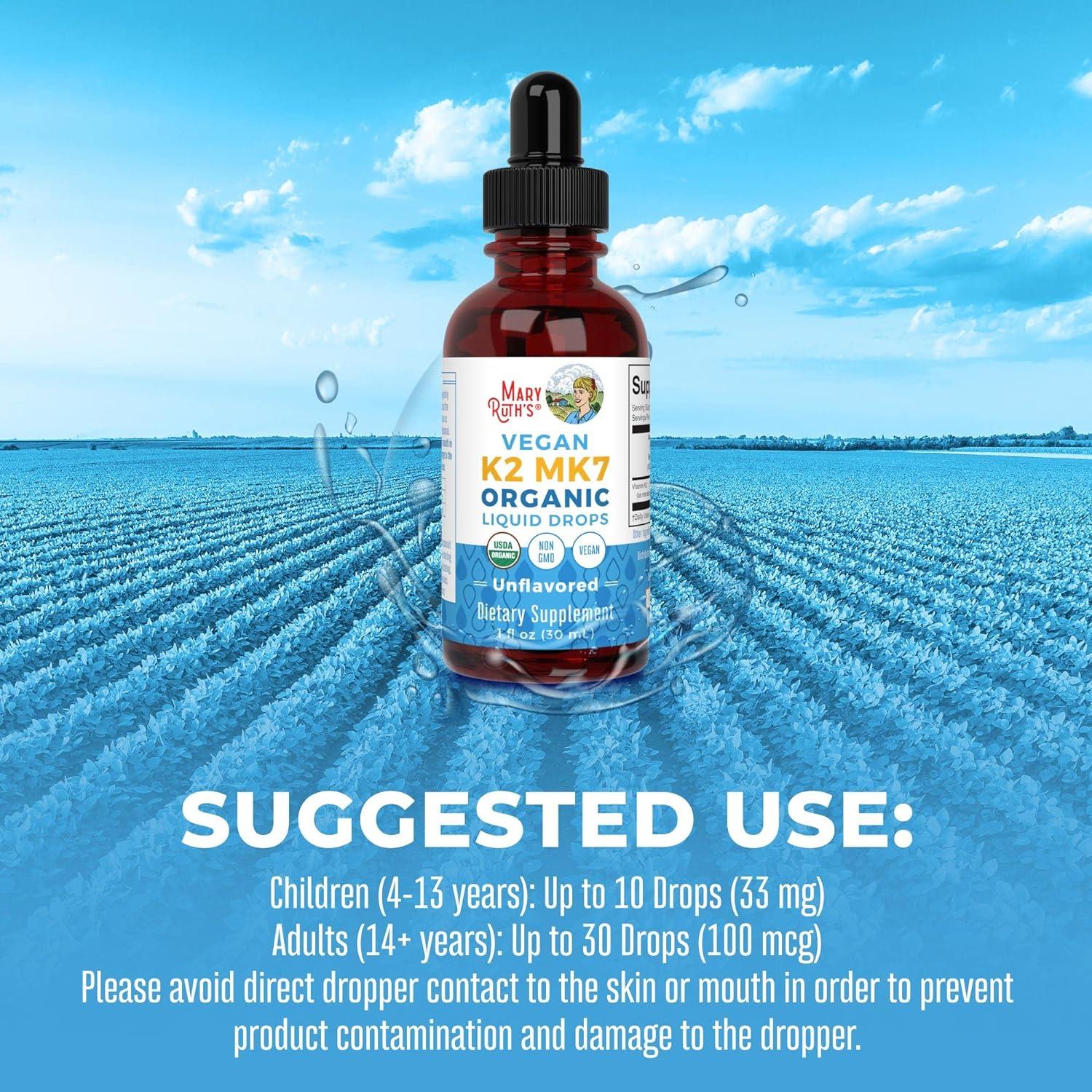 Calcium Supplement & Vitamin K2 MK-7 (Unflavored) Liquid Drops by ...