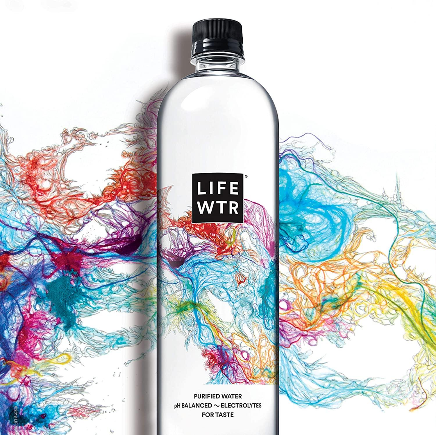 LIFEWTR Premium Purified Water 1L (12 Pack) - pH Balanced with ...