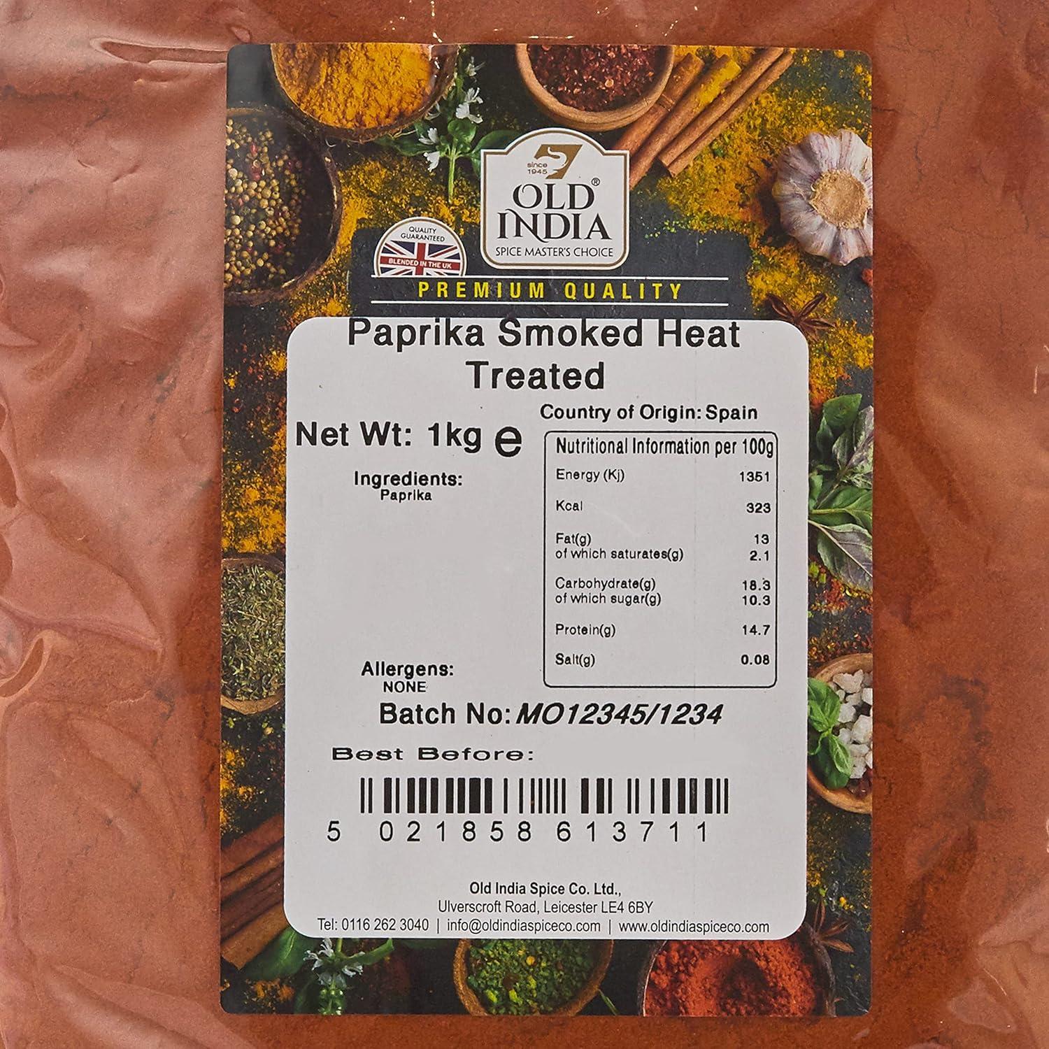 Old India Paprika Smoked Heat Treated 1kg - Authentic and Flavorful ...