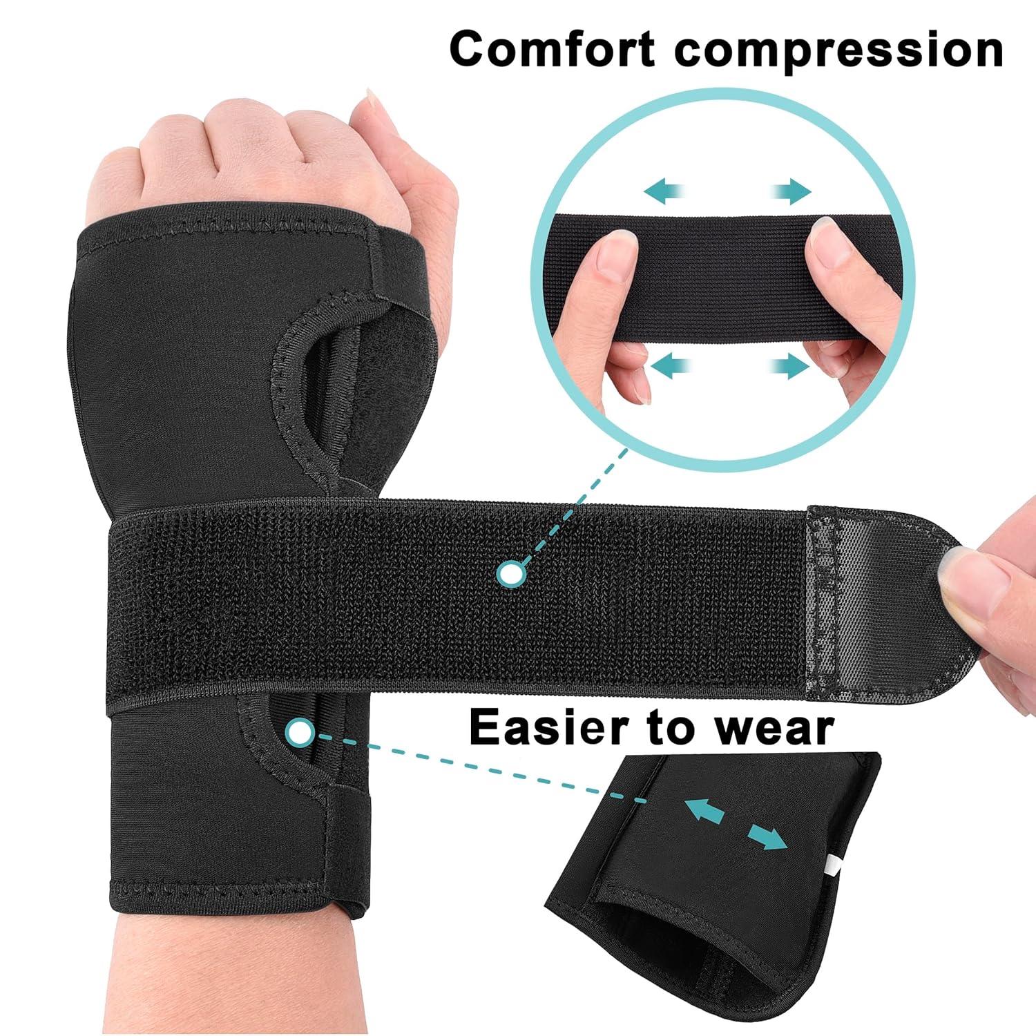 Buy Wrist Brace & Splint for Carpal Tunnel Pain Relief | Soft Padding ...