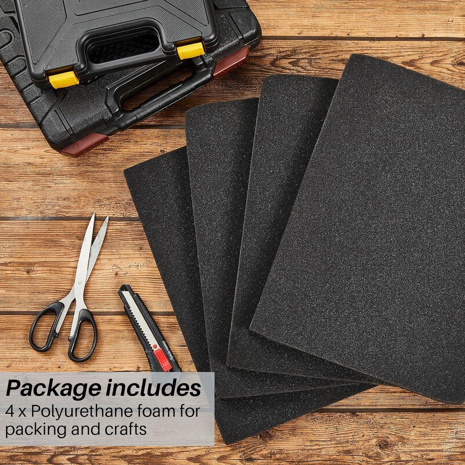 Polyethylene & Polyurethane Foam Sheets - 16x12x1 Inch Pads for Case ...