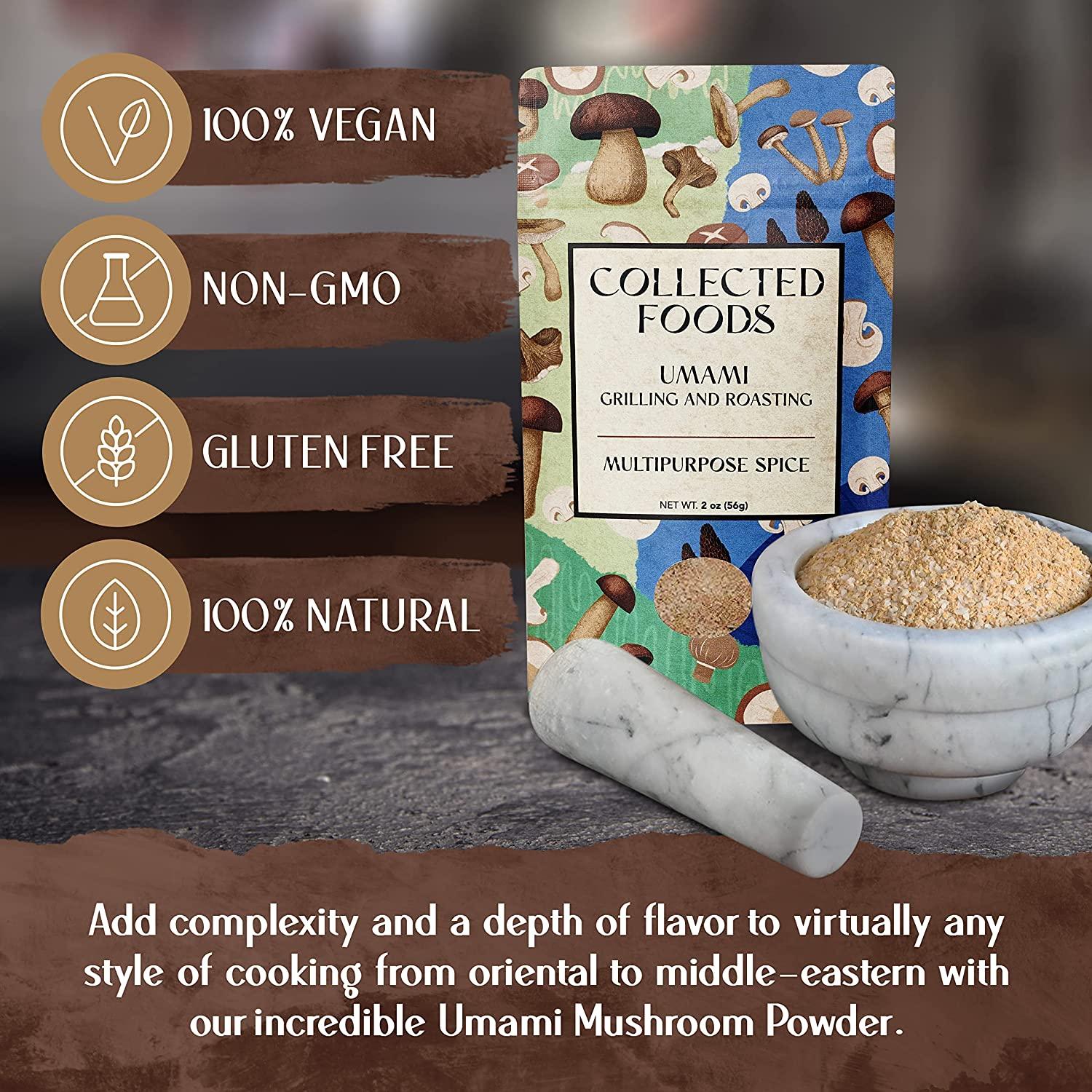 Collected Foods Premium Gourmet Umami Mushroom Powder - Small Batch ...