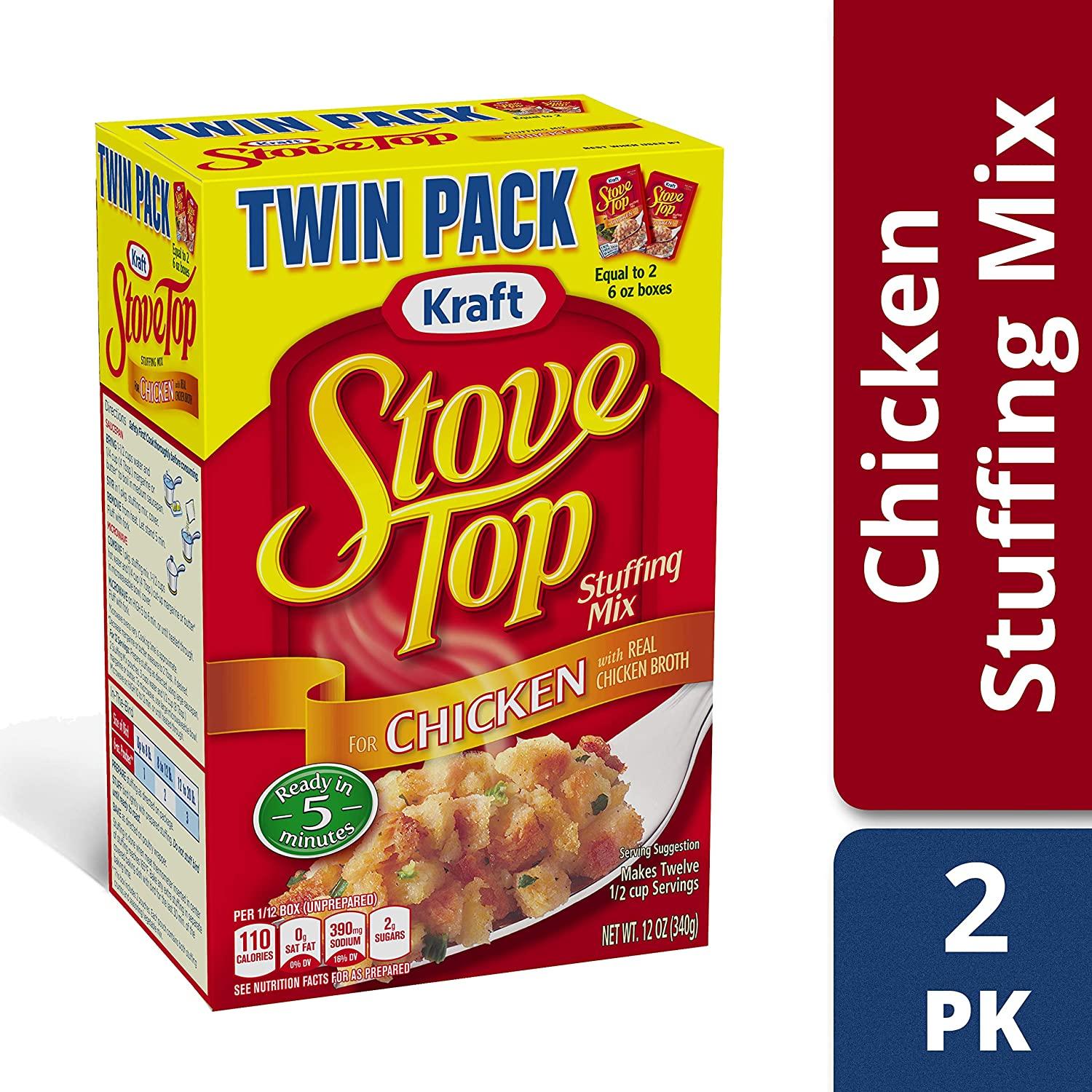 Kraft Stove Top Twin Pack Chicken Stuffing Mix - 12 oz Box | Buy Now ...