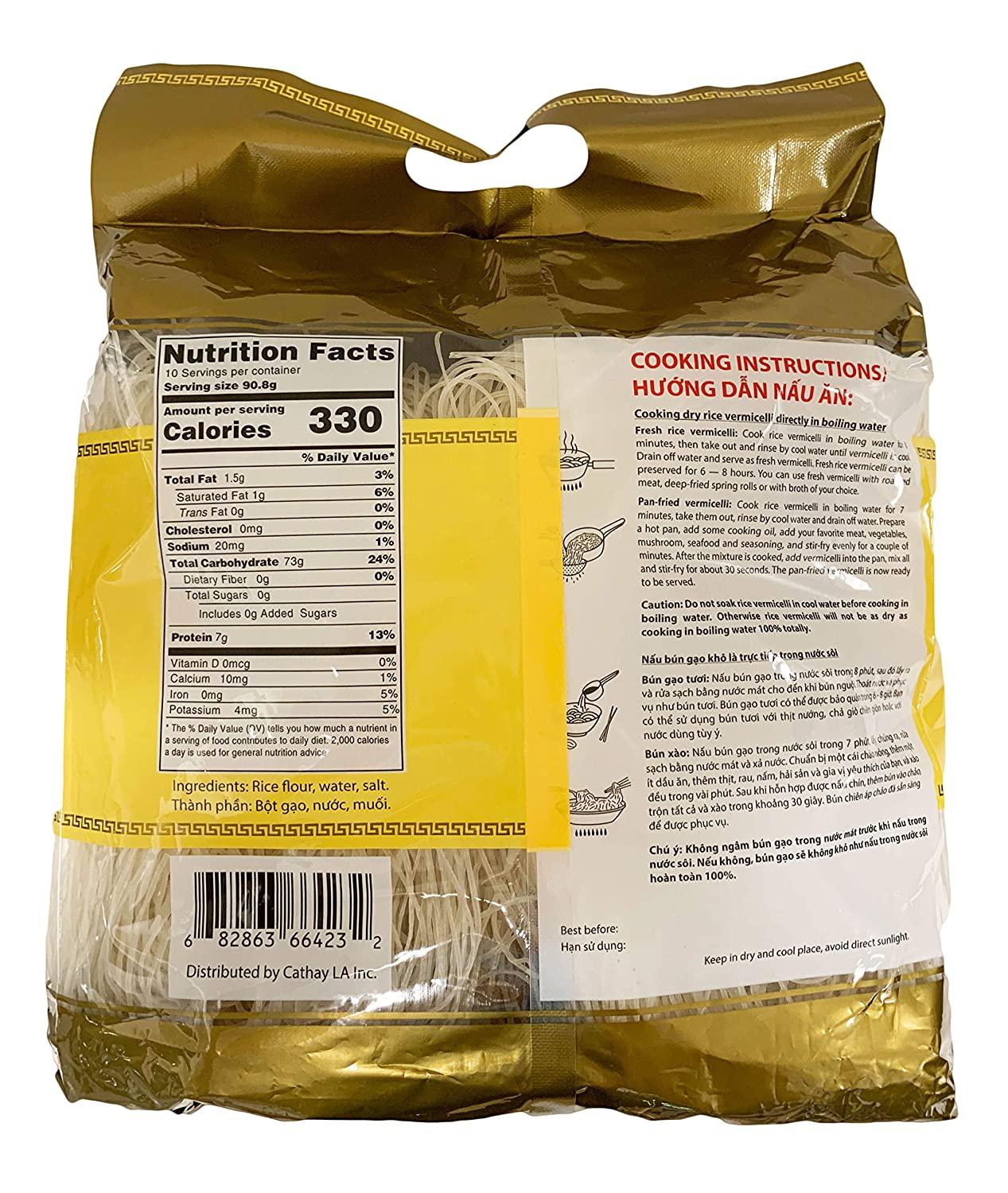 Cathay Vietnamese Rice Stick Vermicelli Noodle - 100% Natural Ingredients - Bun Tuoi Vietnam ...