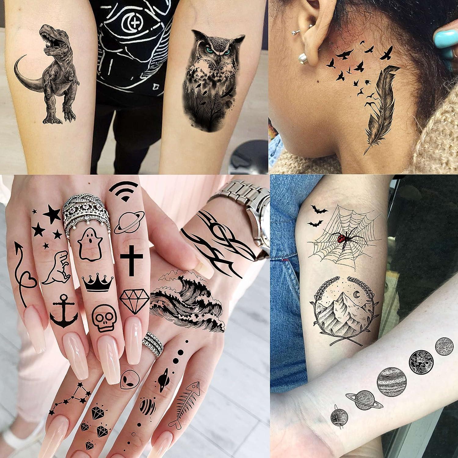 Realistic 3D Temporary Tattoos - Skull, Tiger, Wolf, Lion | 61 Sheets ...