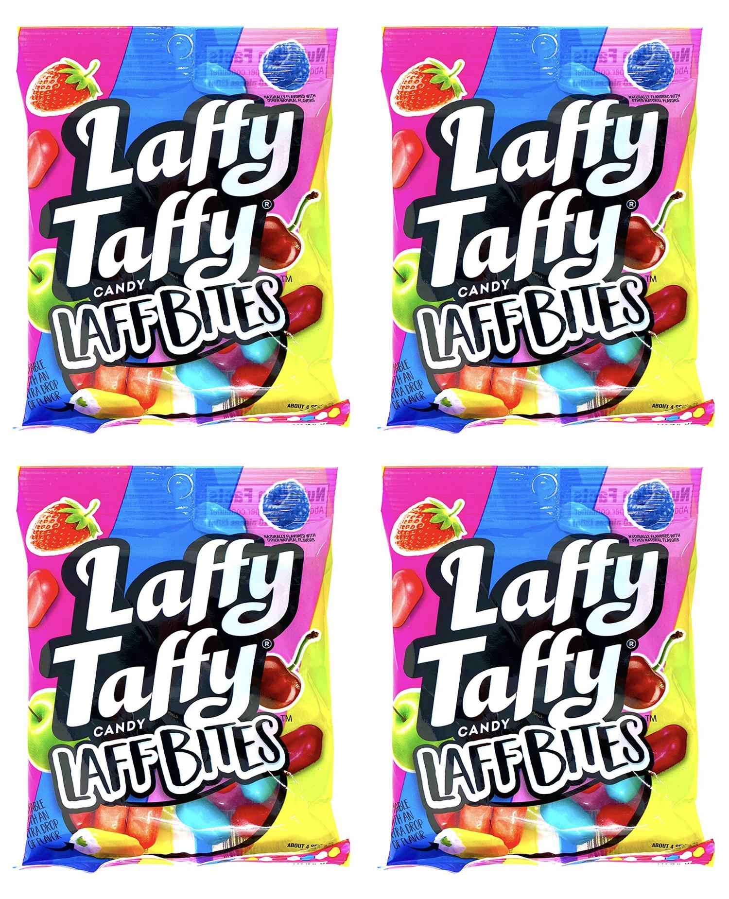 Laffy Taffy Laff Bites 4.2oz Pack of 4 - Crunchy Shell with Flavor ...
