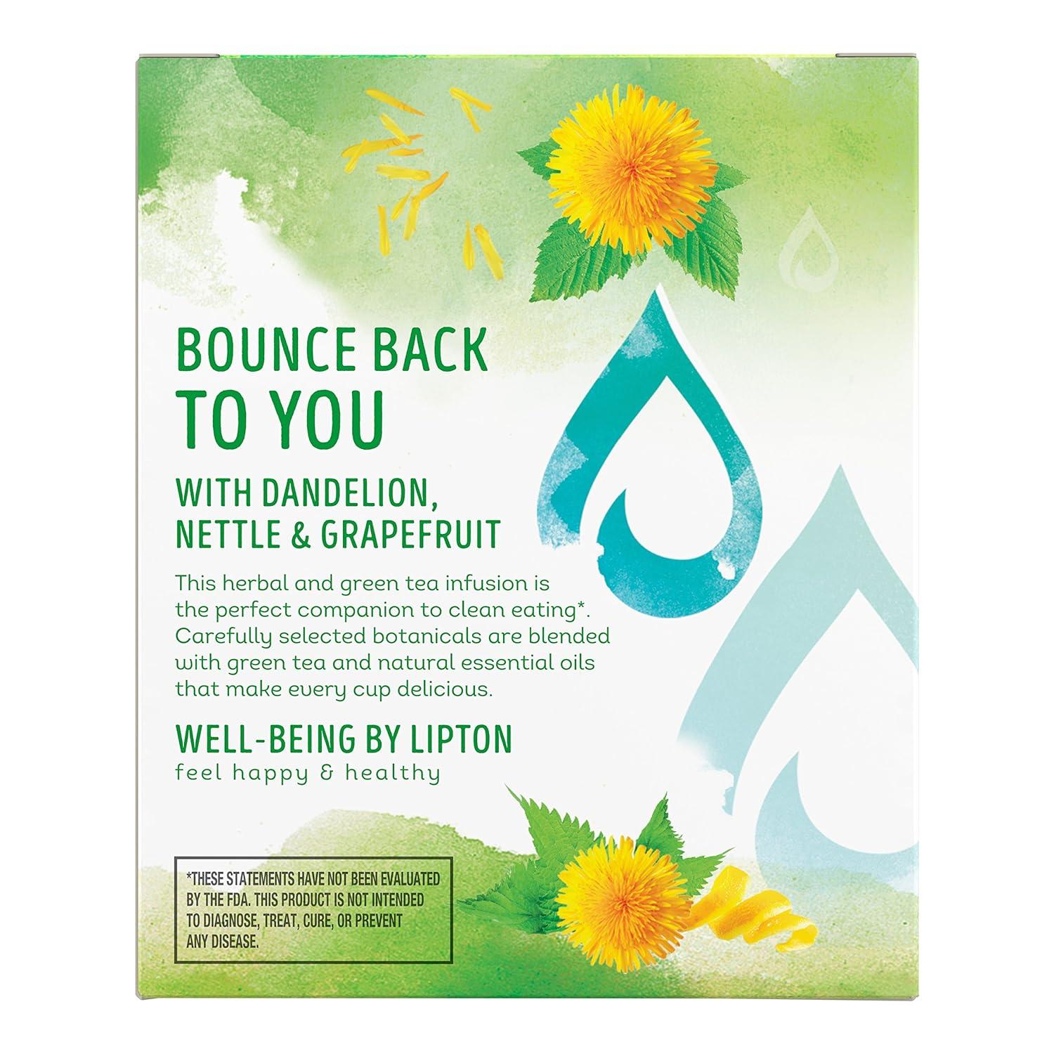 Lipton Herbal Supplement with Green Tea Detox Grapefruit 15 ct ...