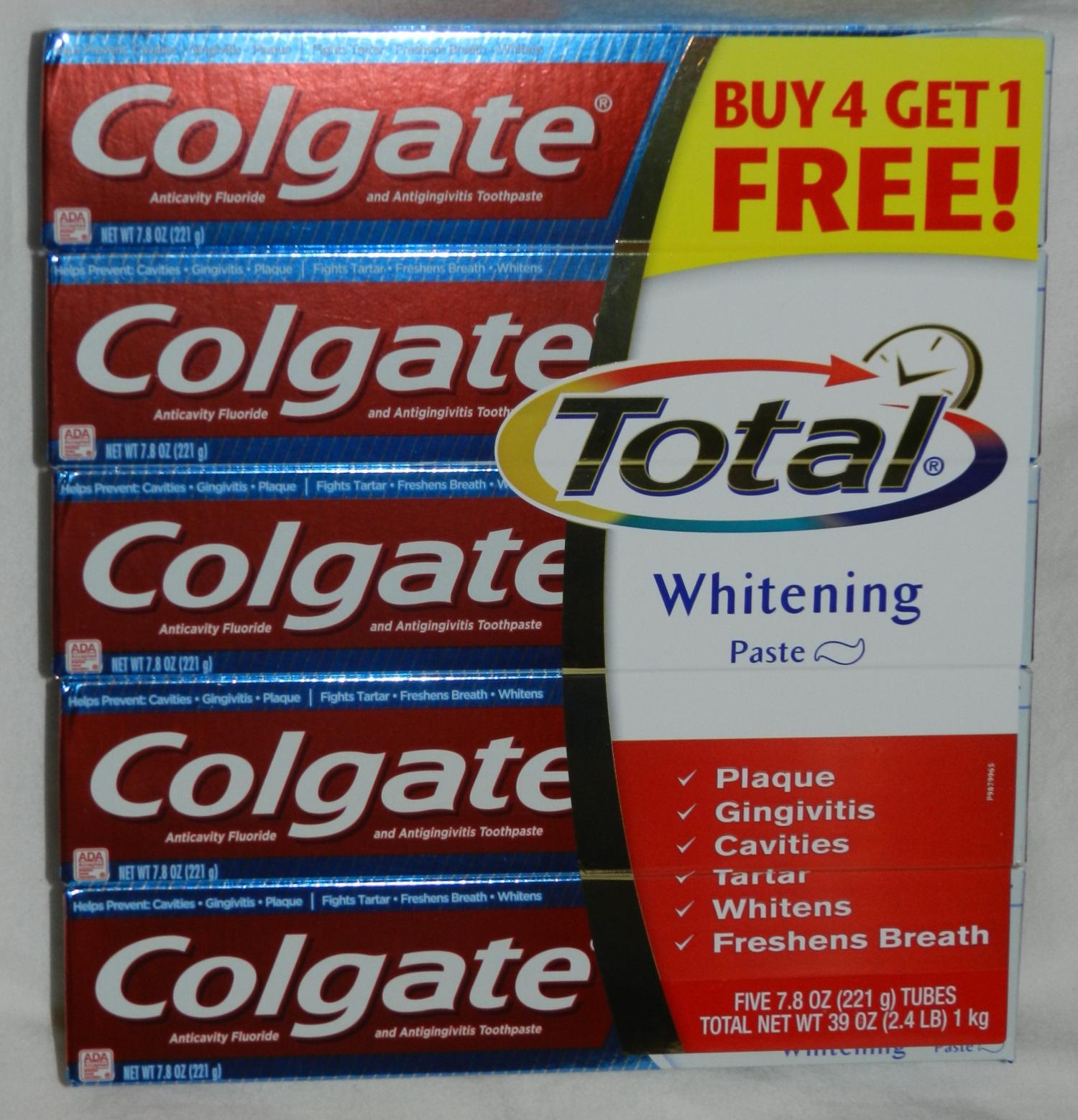 Colgate Total Whitening Toothpaste Set of 5 - 3.3 oz | Best ...