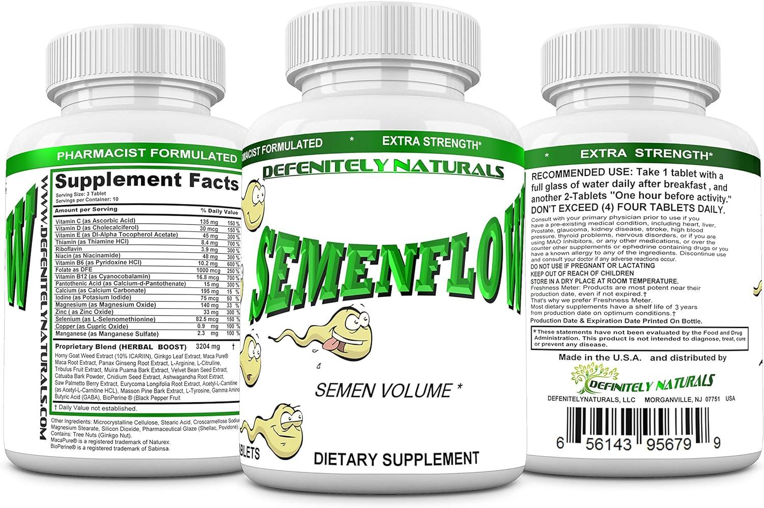 SemenFlow Extra: Boosts Sperm Count and Fertility with Supplement Pills ...