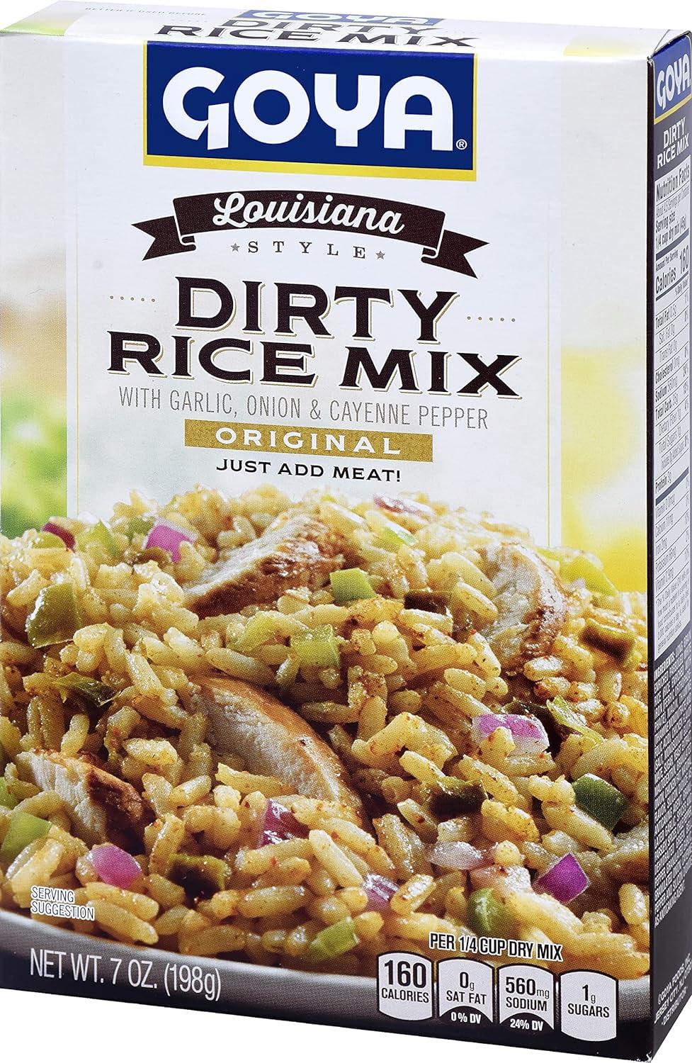Goya Foods Louisiana Style Dirty Rice Mix 7 oz (Pack of 12) - Authentic ...
