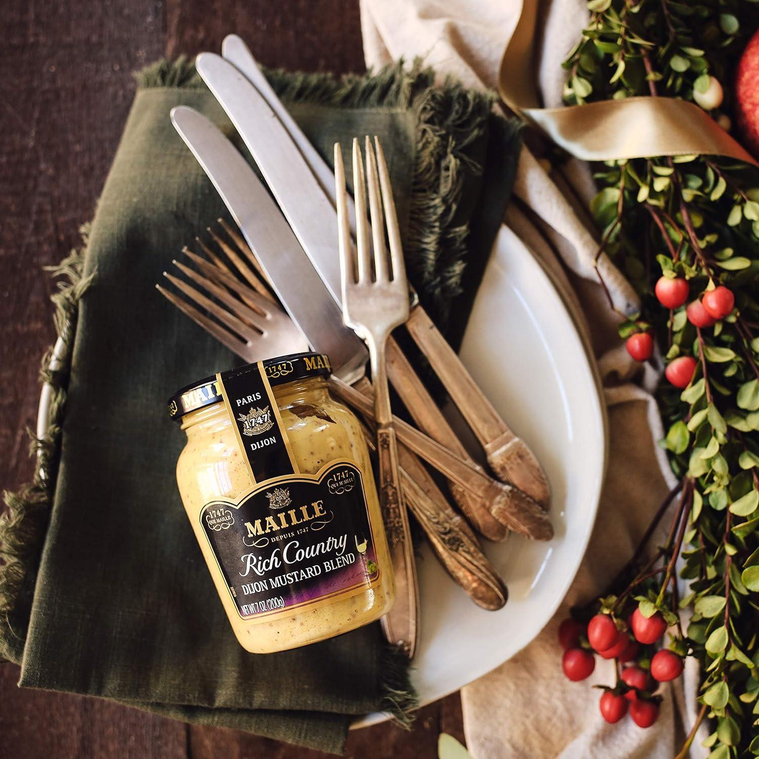 Maille Mustard Variety Pack - 7 Oz, 4 Count | Premium Mustard Selection ...