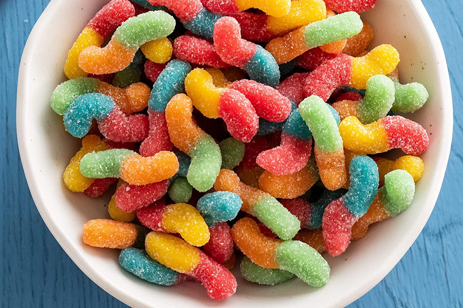 Trolli Sour Brite Mini Crawlers Gummy Worms - 2 oz Pack of 18 | Buy Now ...