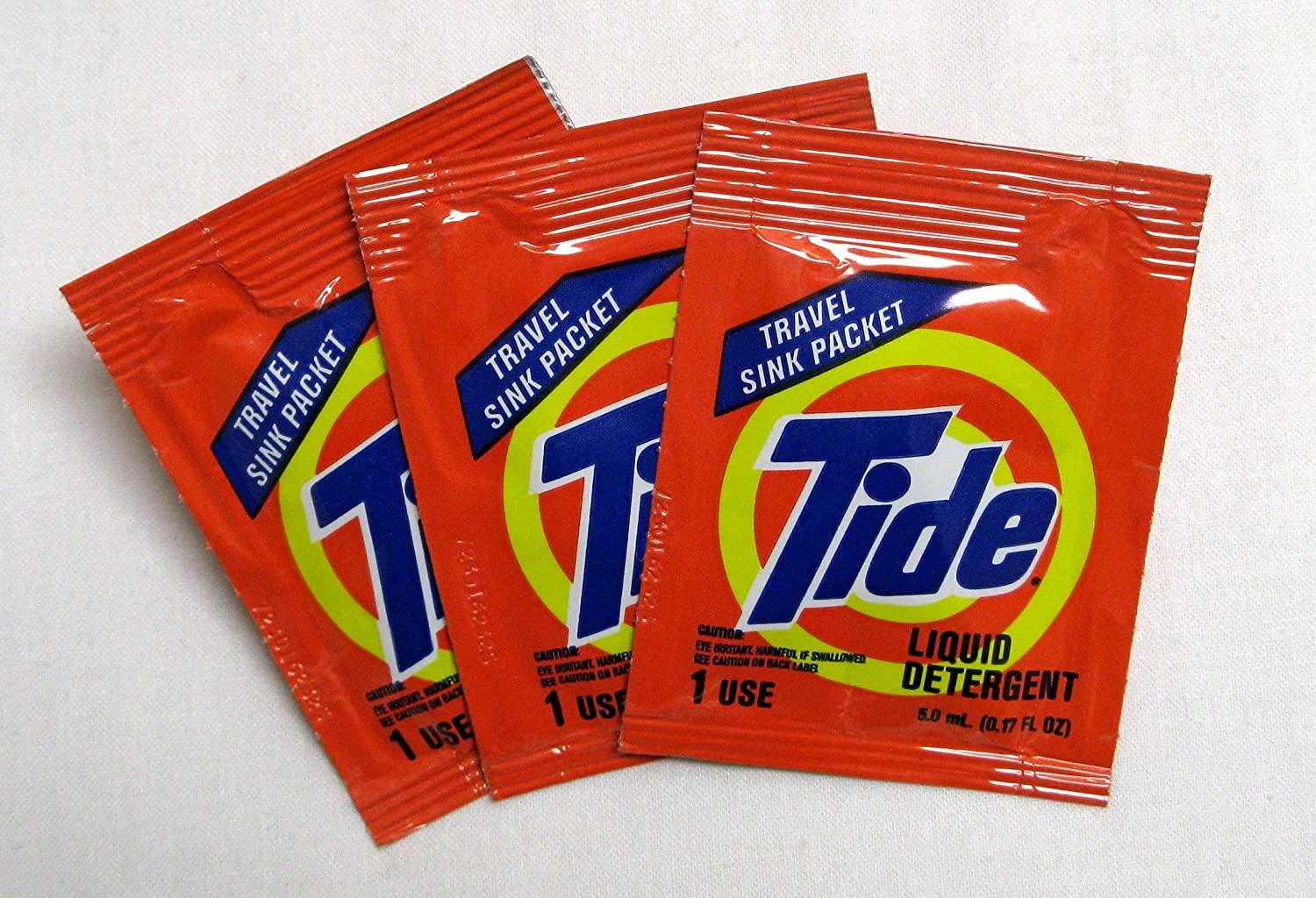 Tide Travel Sink Packets 3-Count - Convenient Laundry Detergent for On ...
