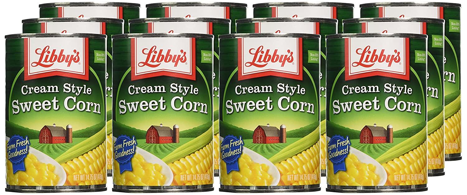 Libby's Cream Style Corn 14.75oz Cans - Pack of 12 | Delicious Corn ...