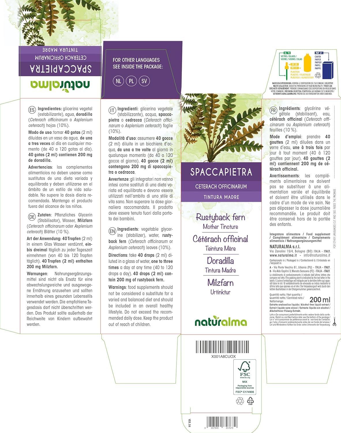 Buy Spleen Fern (Ceterach officinarum) Alcohol-Free Mother Tincture ...
