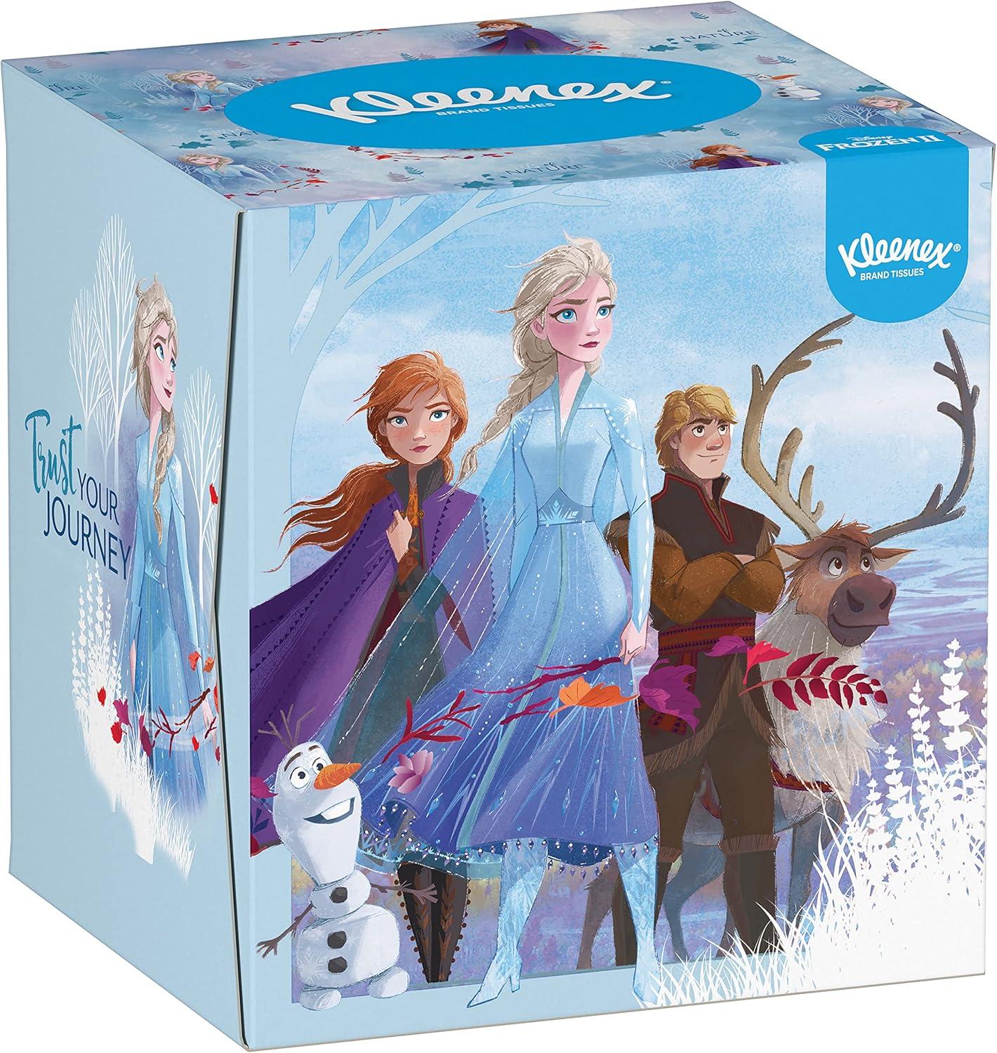 Kleenex Disney Tissue Boxes - 3-Ply Assorted Designs 12 Cube Boxes (48 ...