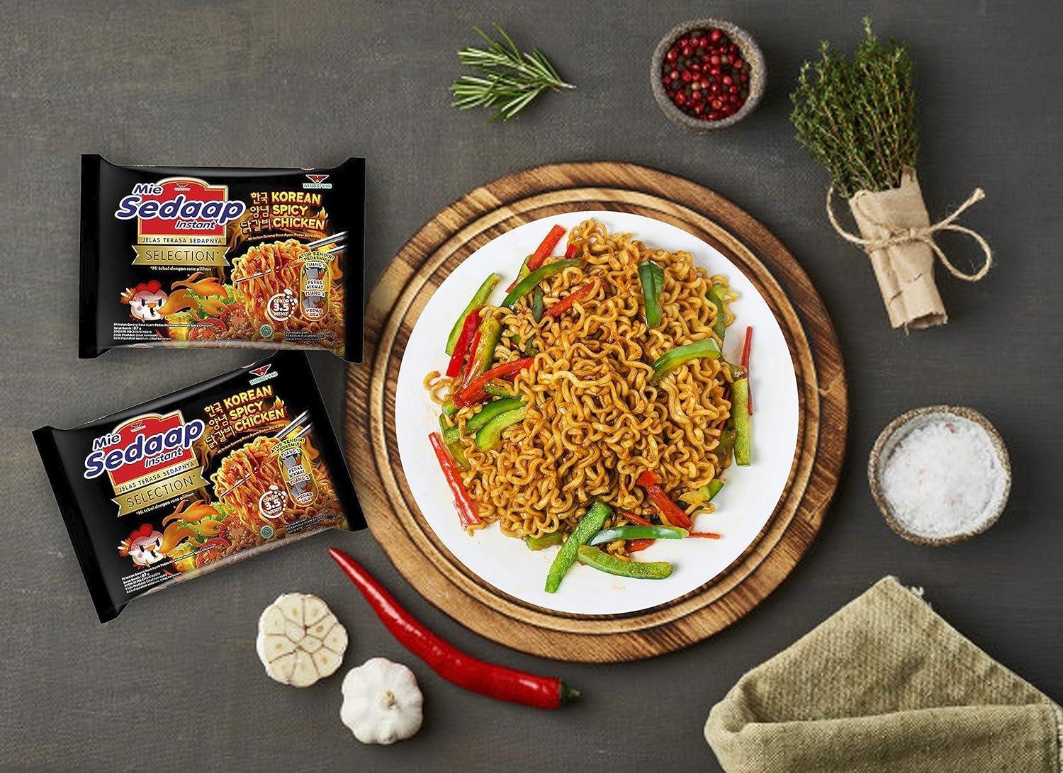 Mi Sedaap Korean Style Spicy Chicken Flavored Noodles - 40 Original ...