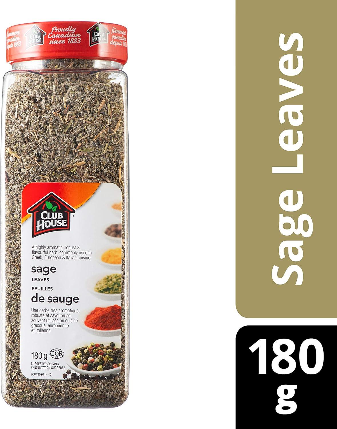 Club House Quality Natural Herbs and Spices Sage Leaves 180g | Buy Now ...