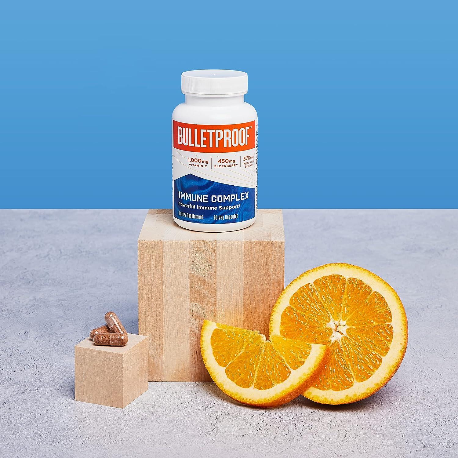 Bulletproof Immune Complex 90 Capsules - 1000mg Vitamin C, 570mg Herbal ...