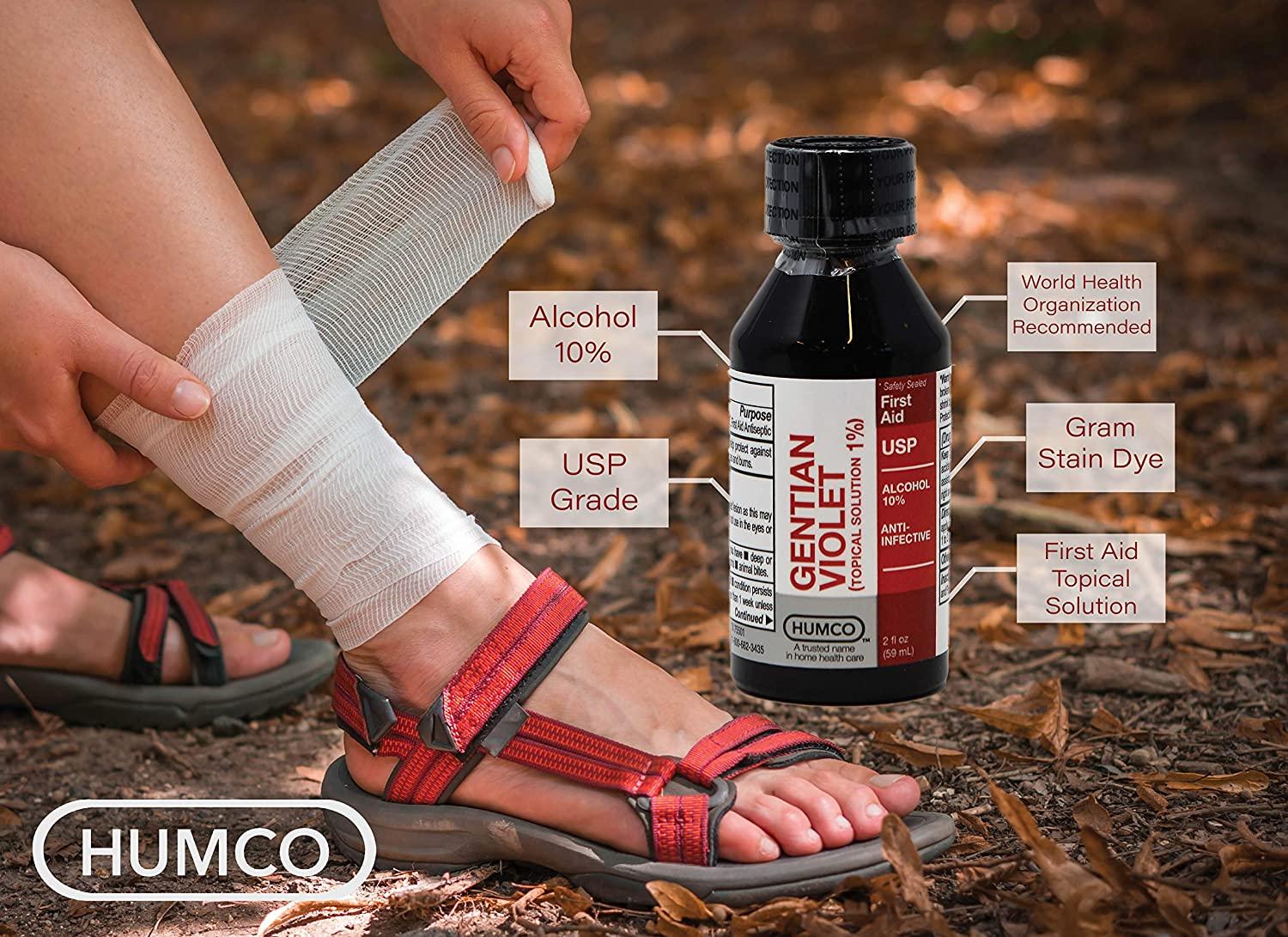 Humco K967380 Gentian Violet (TOPICAL SOLUTION 1%) 2 FL OZ, Pack of 1