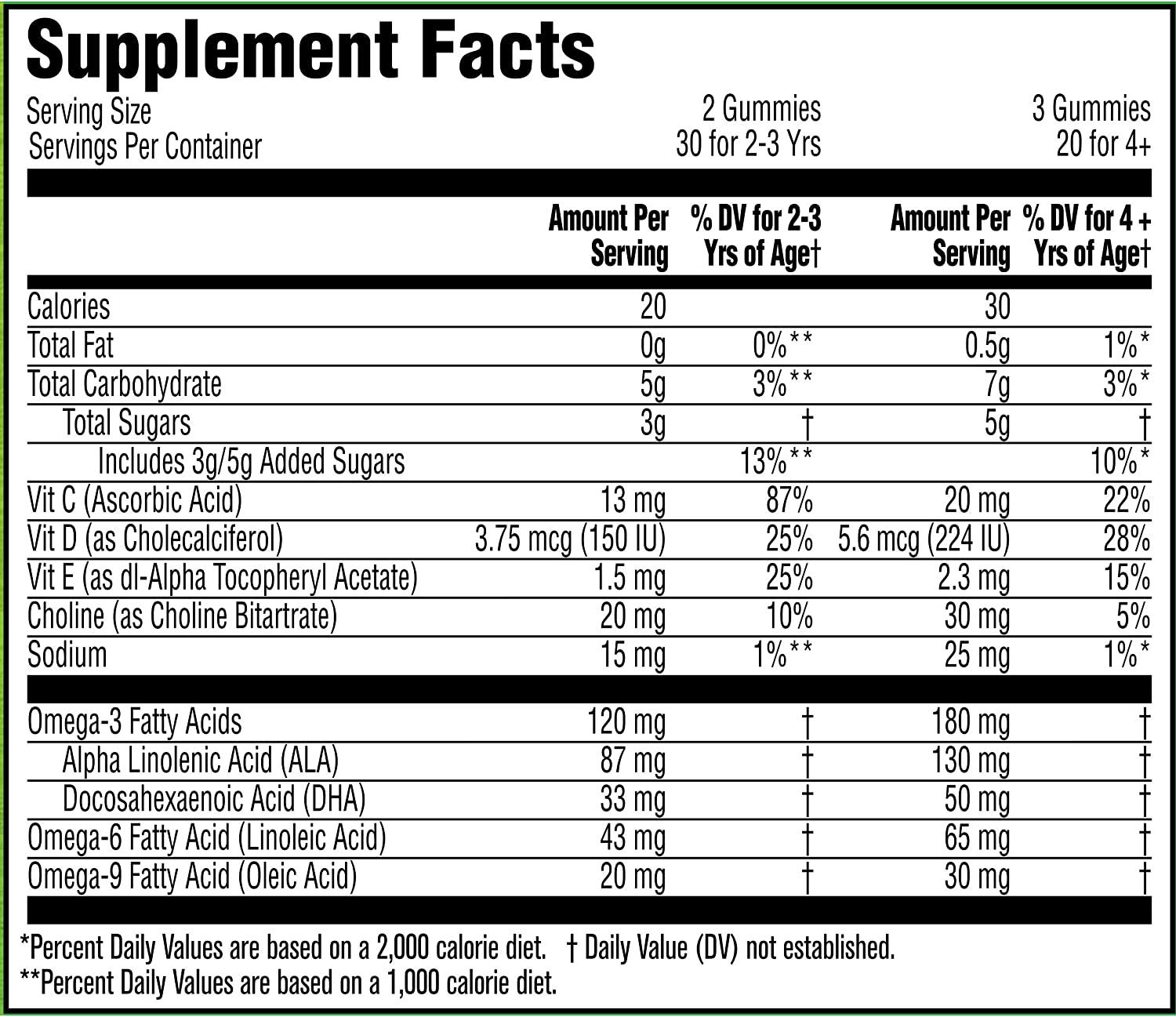 Gerber Lil Brainies Omega Tri-Blend & DHA Kids Gummies - 60 Count, Ages ...