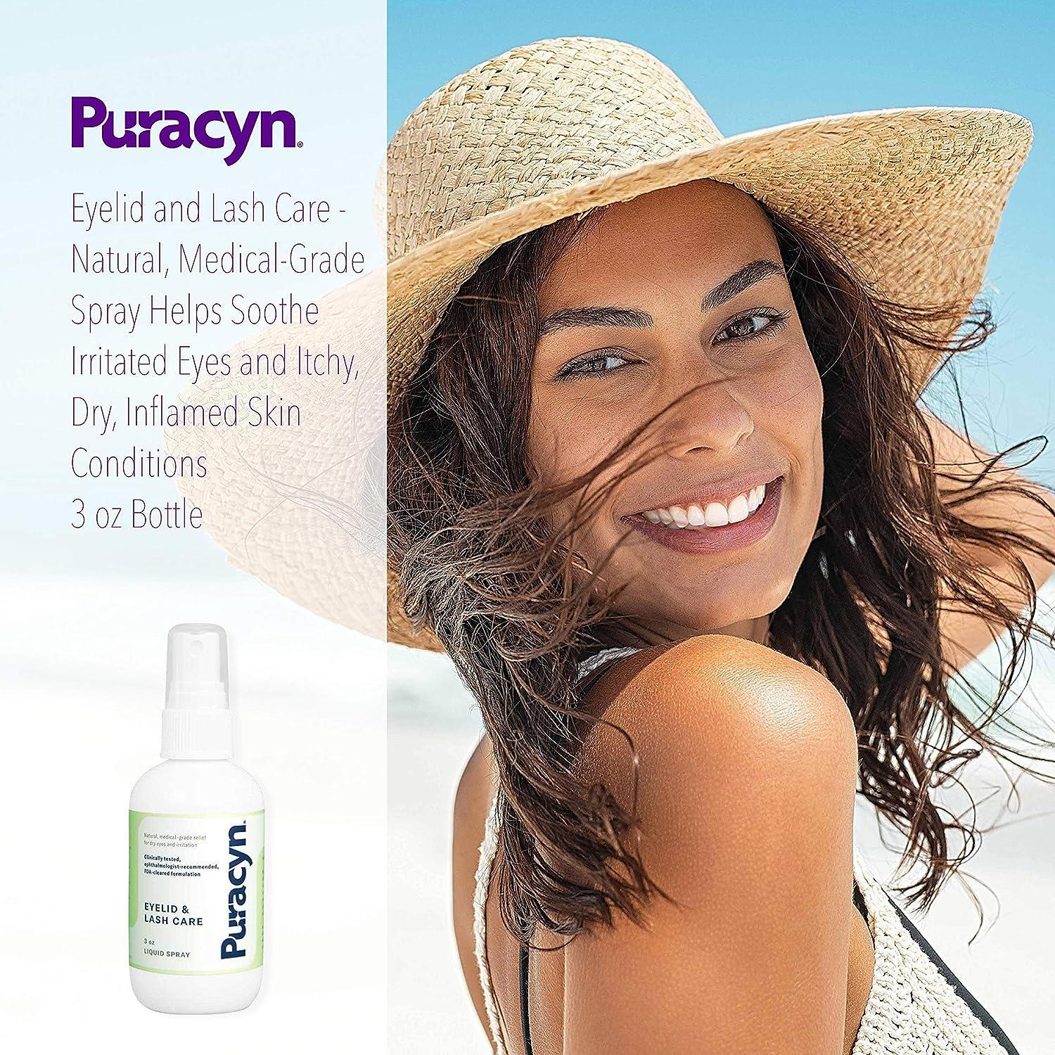 Puracyn Eyelid and Lash Care Spray - Natural Medical-Grade Relief for ...