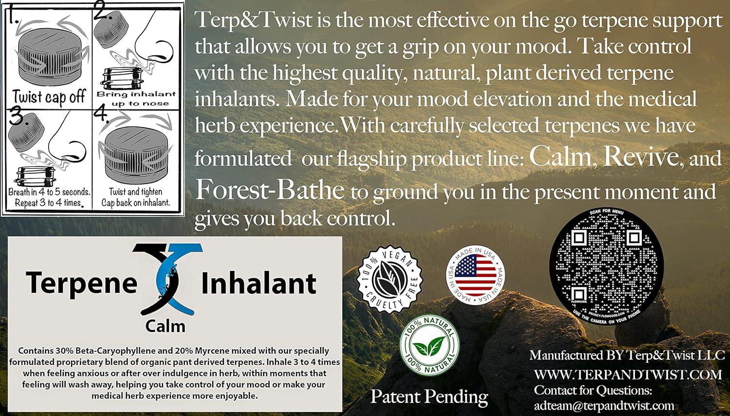 Terp&Twist Calm Terpene Inhalant - Mood Support - Cabin Fever Relief ...