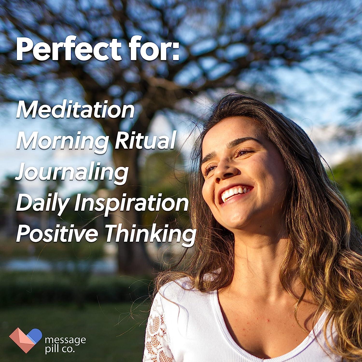 Message Pill Co. Self Care Kit - 50 Positive Affirmations for Stress ...