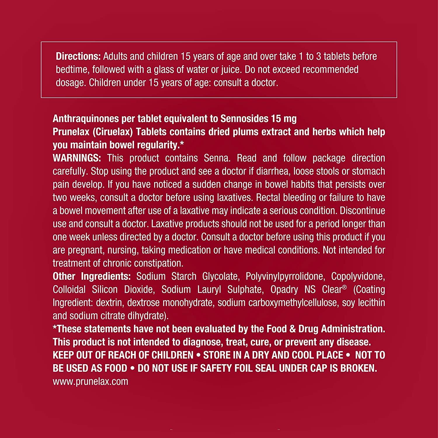 Prunelax Ciruelax Natural Laxative Liquid for Kids 4.05 Fl Oz - Gentle ...