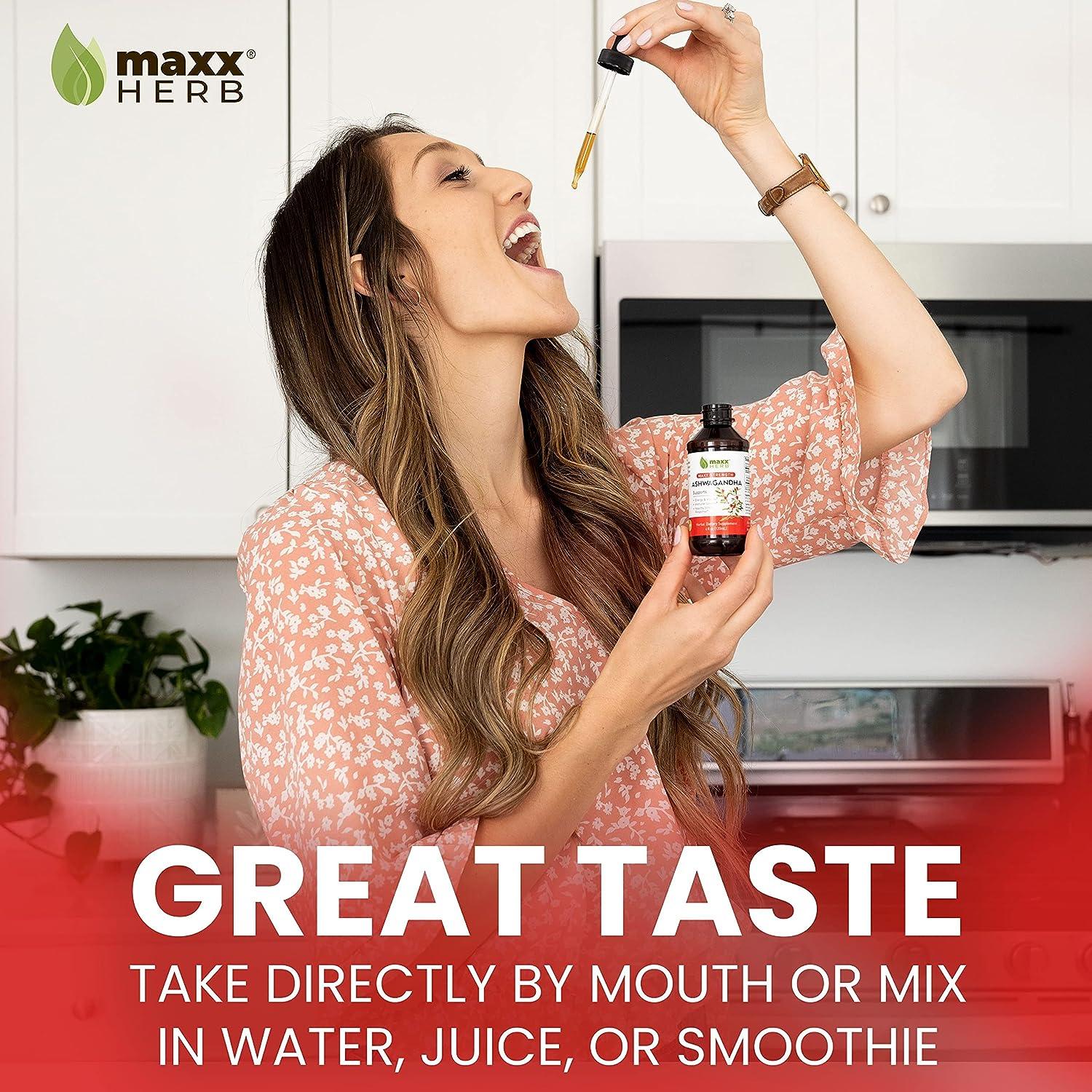 Maxx Herb Ashwagandha Extract - Max Strength Liquid Tincture for ...