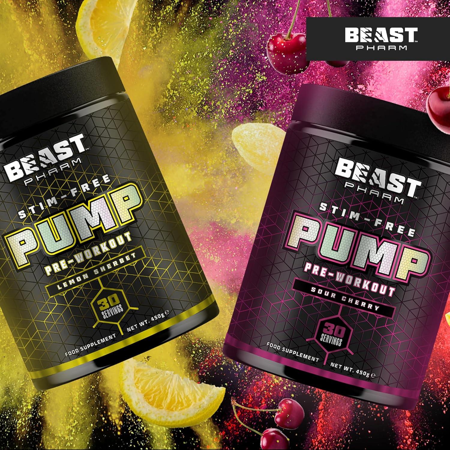 Beast Pharm Stim Free Pre Workout Powder Eddie Hall's Pump 30 Servings ...