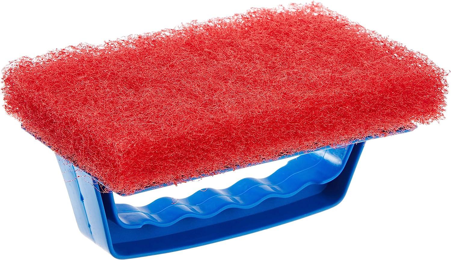 Star brite Scrub Pad with Handle - Medium Red - 3 Textures - Multi ...