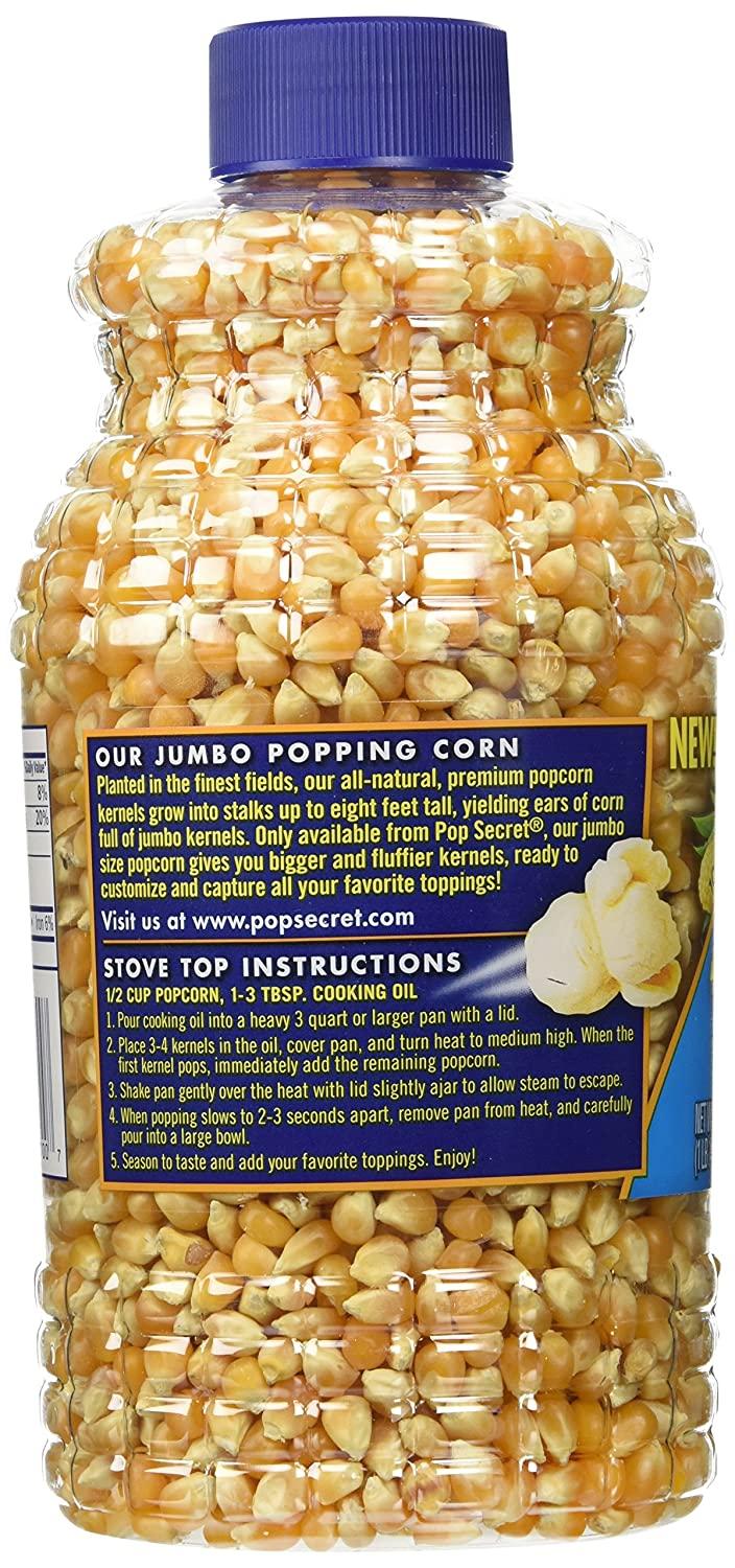 Pop Secret 100% Natural Premium Jumbo Popping Corn - 2 Pack (30 oz each ...