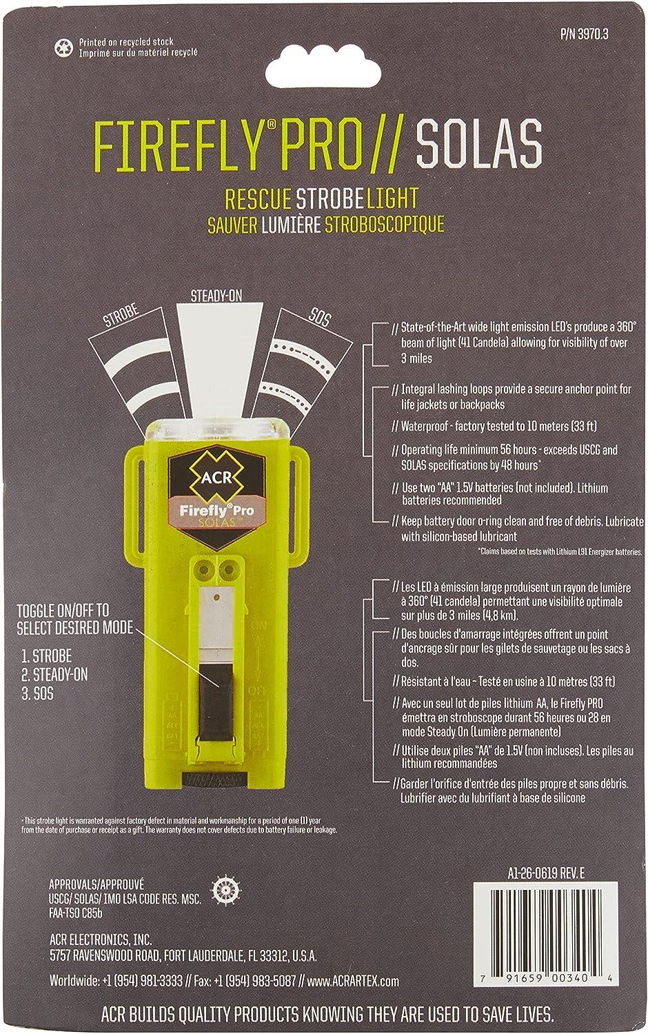 ACR 3970.3 Firefly PRO Solas Manually Operated Rescue Strobe Light ...