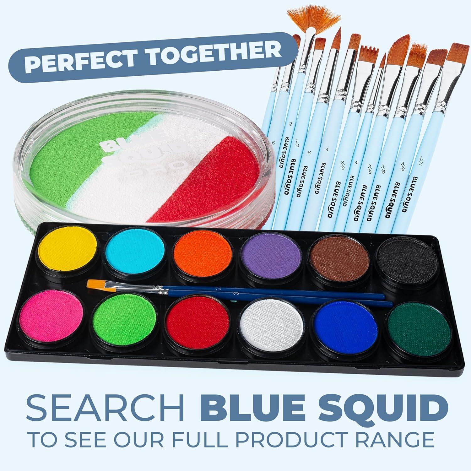 Buy Blue Squid Pro Schminke Face Paint - Green White Red (30g ...